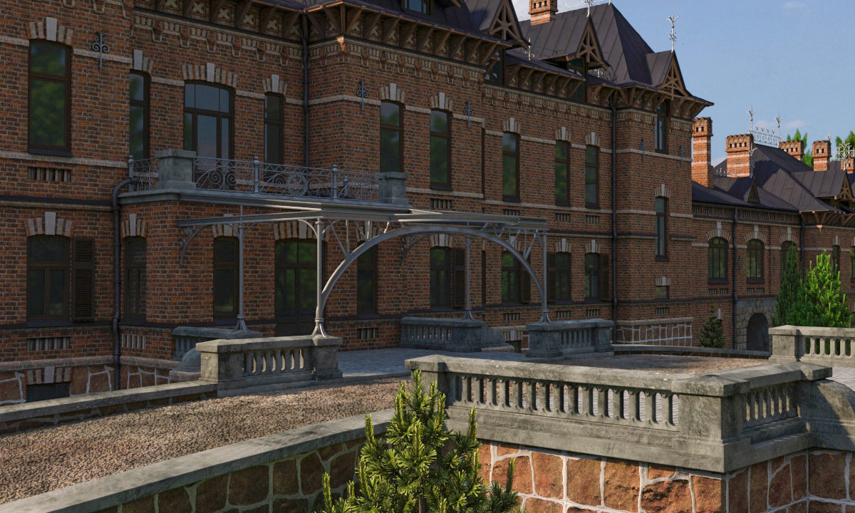 Adrian Gorynowicz - 3D reconstruction of The Tzar Palace in Białowieża