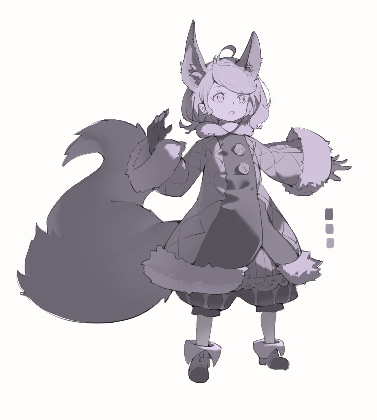 ArtStation - Fox girl in Light~