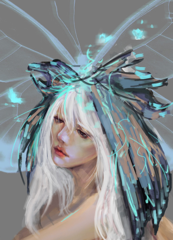 ArtStation - Butterfly girl