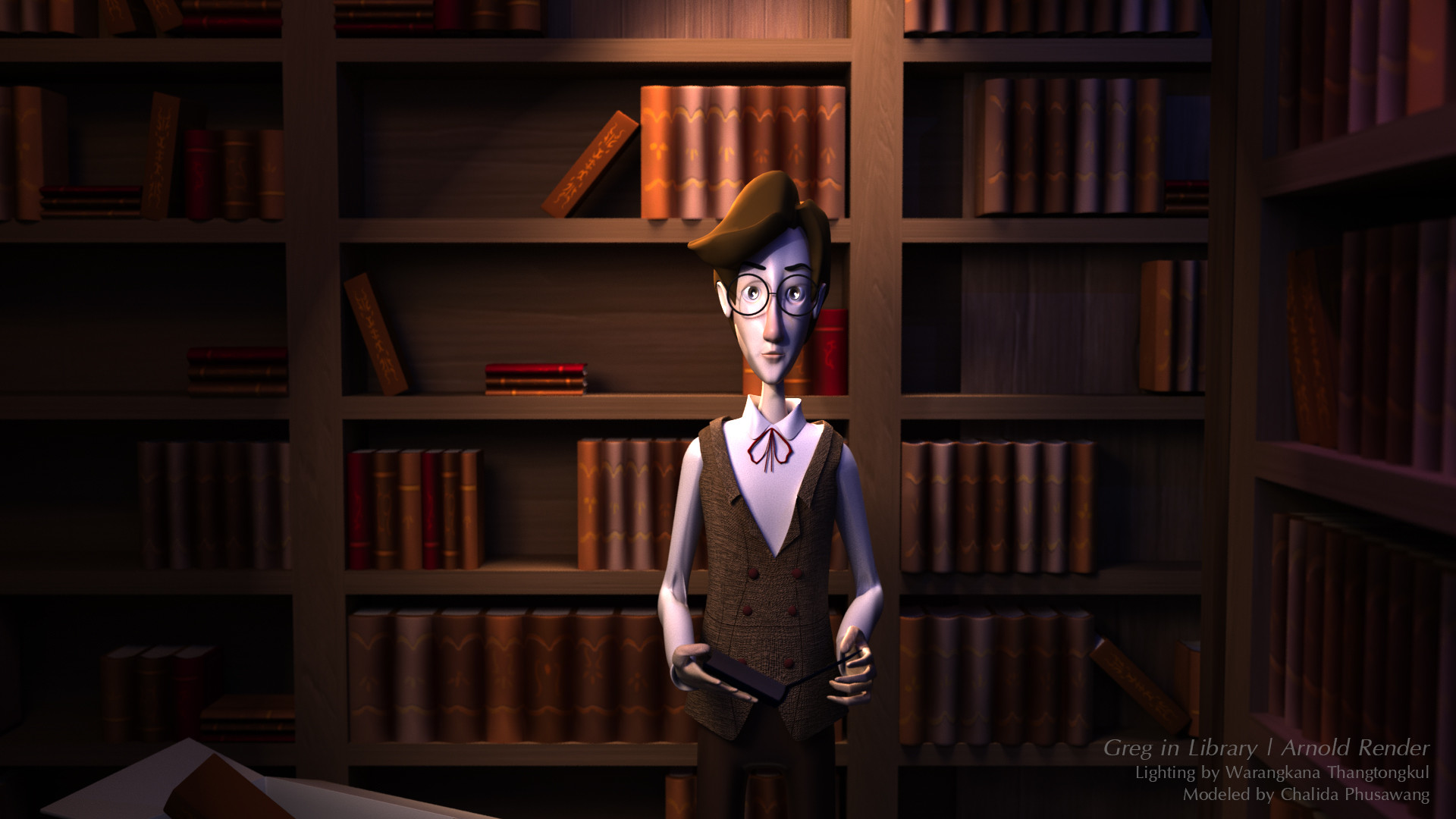 ArtStation - Lighting | Greg in Library