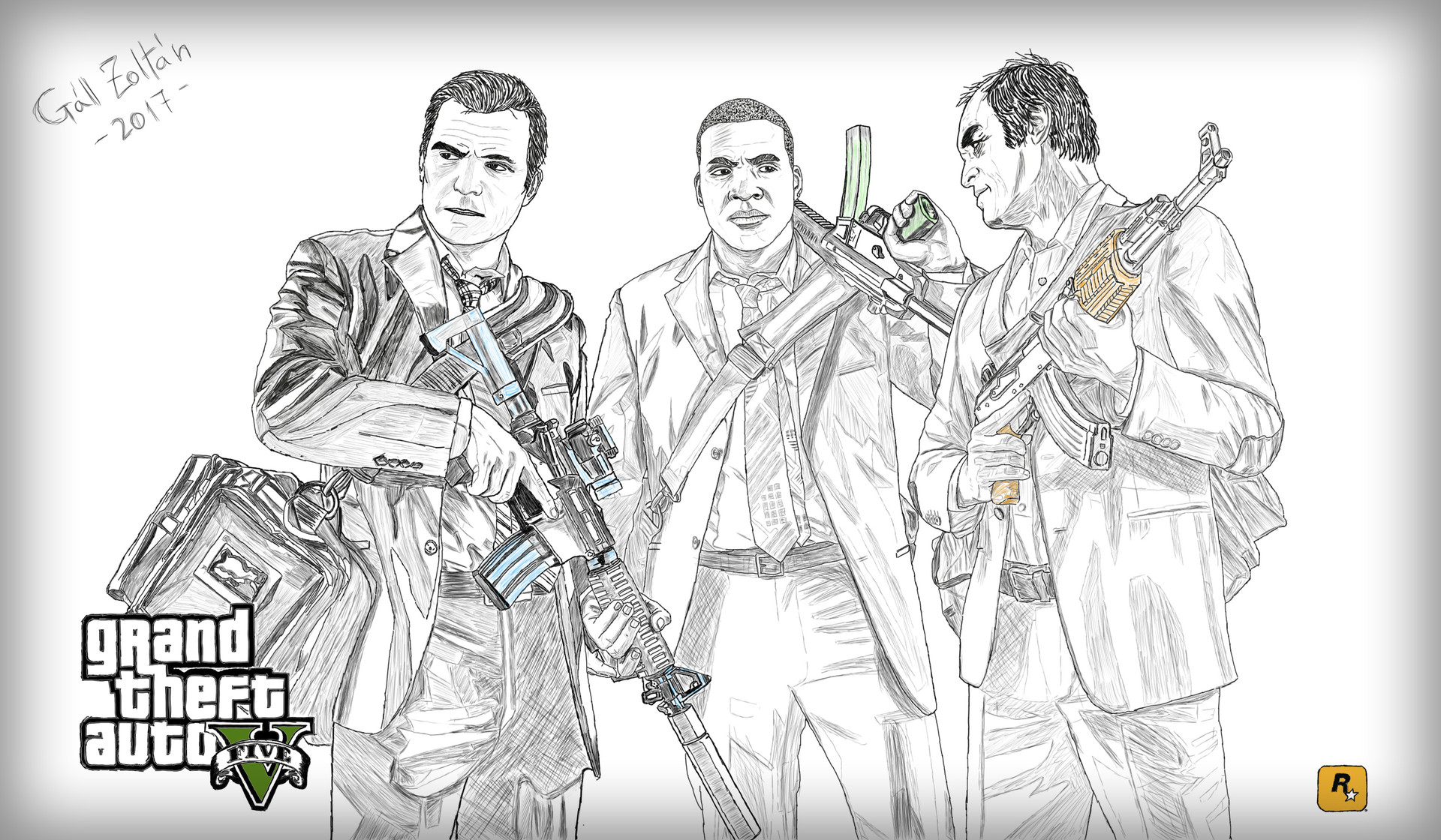 gta 5 logo coloring pages