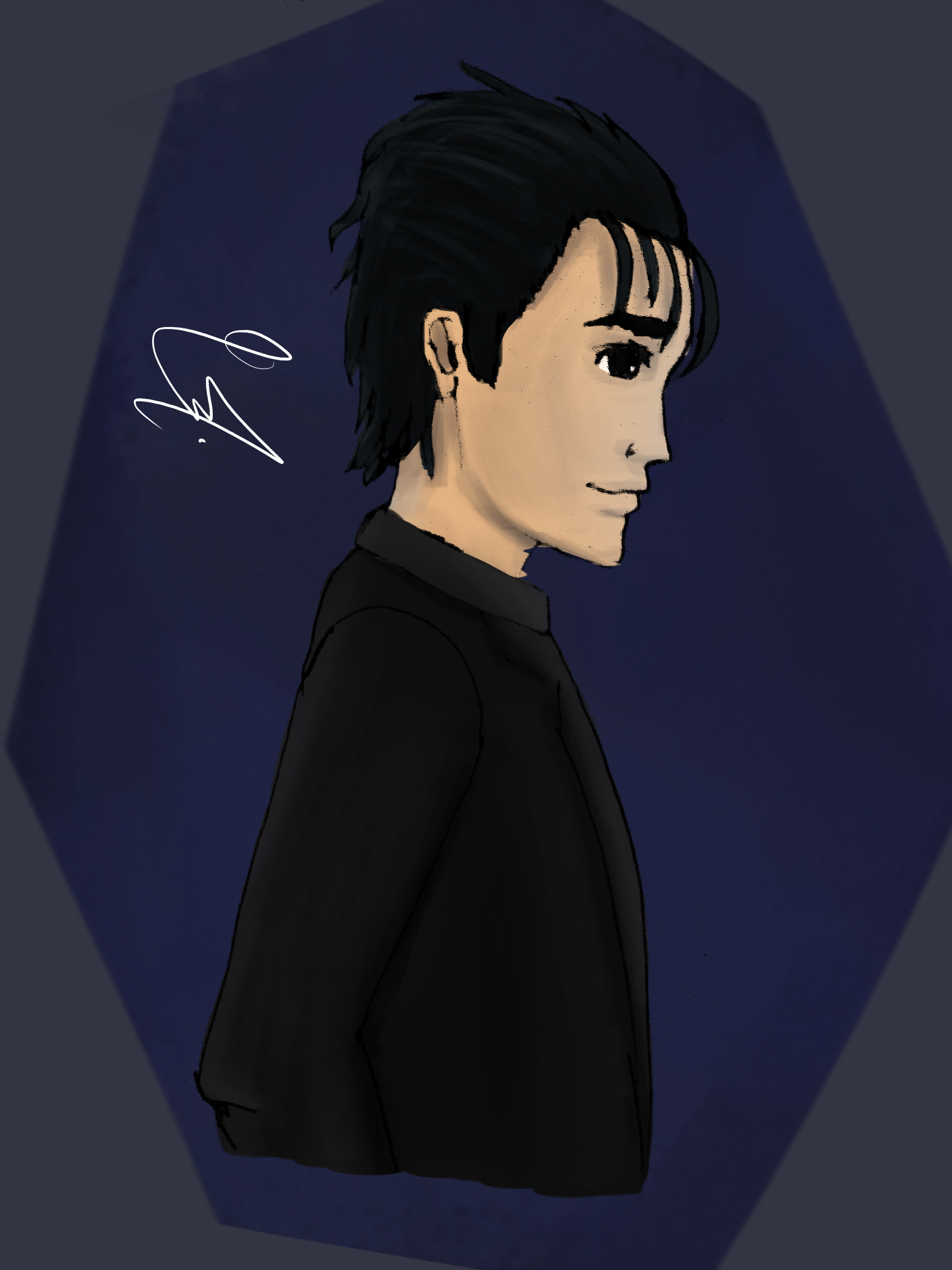 ArtStation - Okabe profile portrait