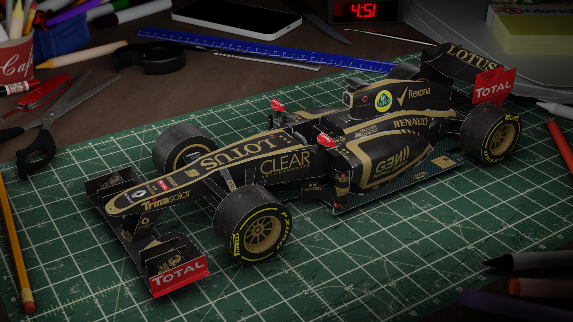 ArtStation - Lotus e20 Papercraft