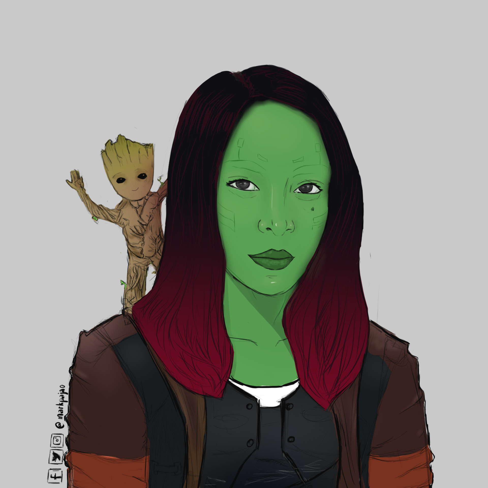 Gamora Sister Wizard World Comic Con 2017 | Gamora and her sister Nebula ...