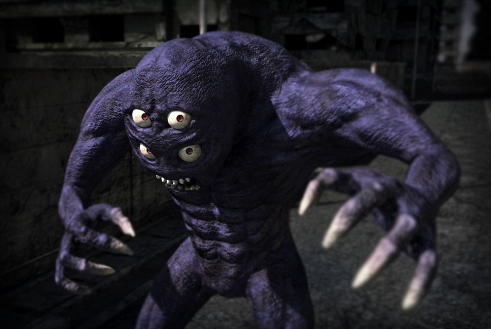 ArtStation - 4eyes monster look test