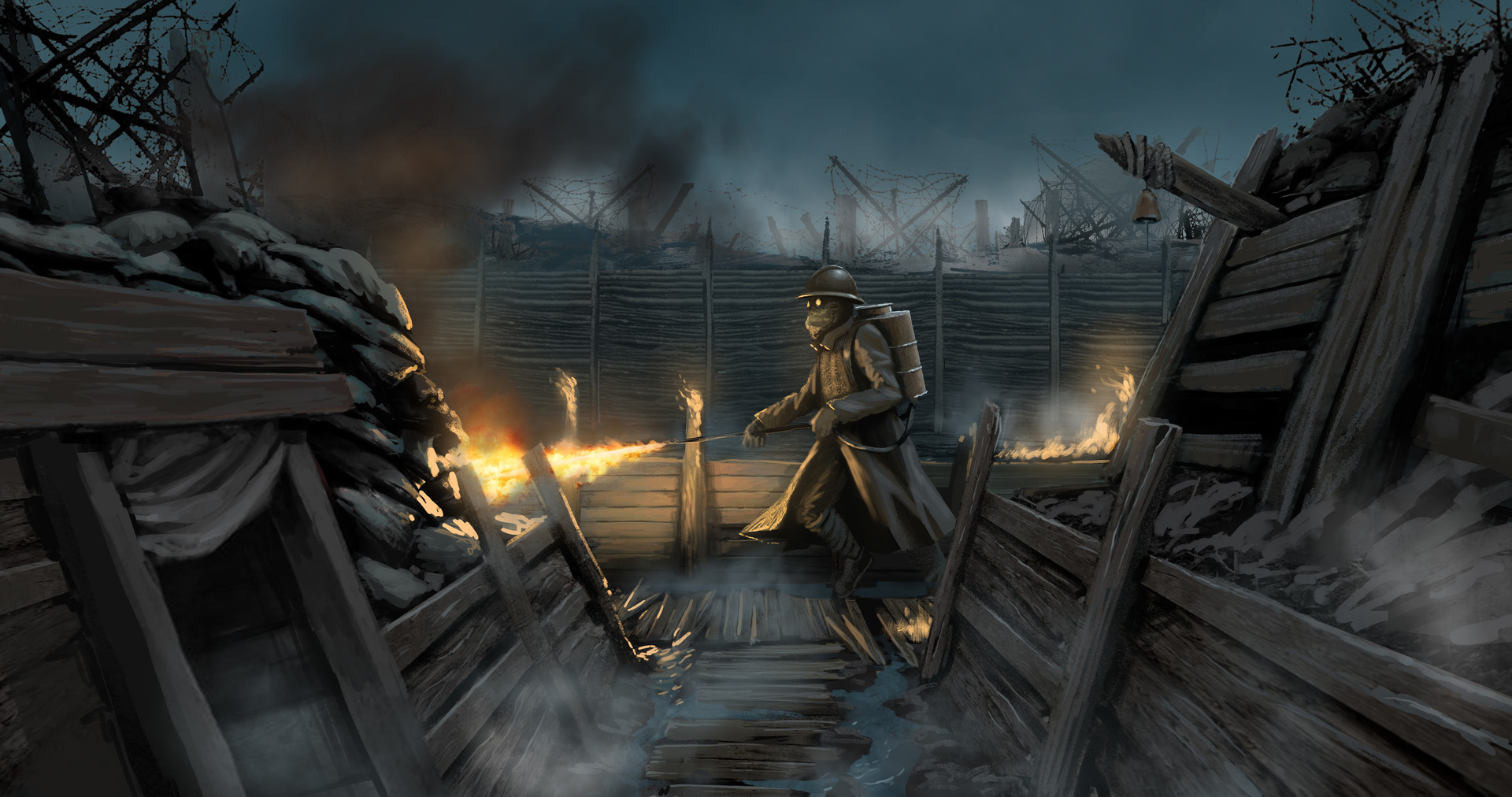 ArtStation - ww1 trench