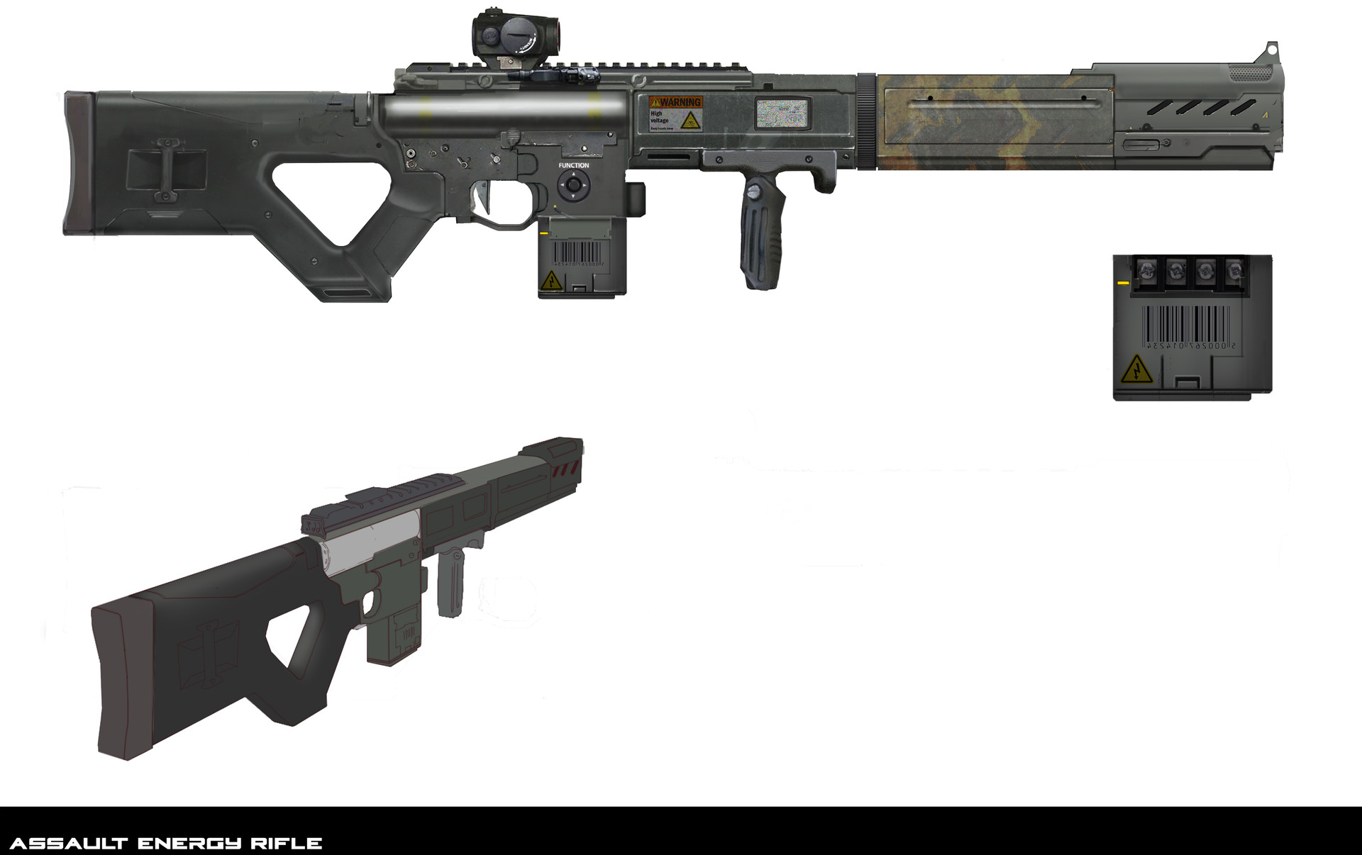 ArtStation - sci-fi rifle