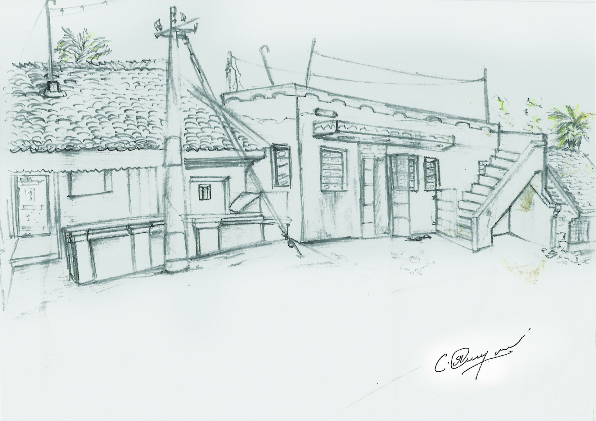 ArtStation - Village drawings