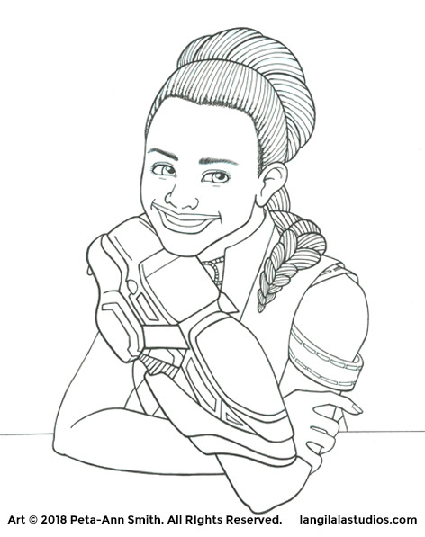 shuri coloring pages