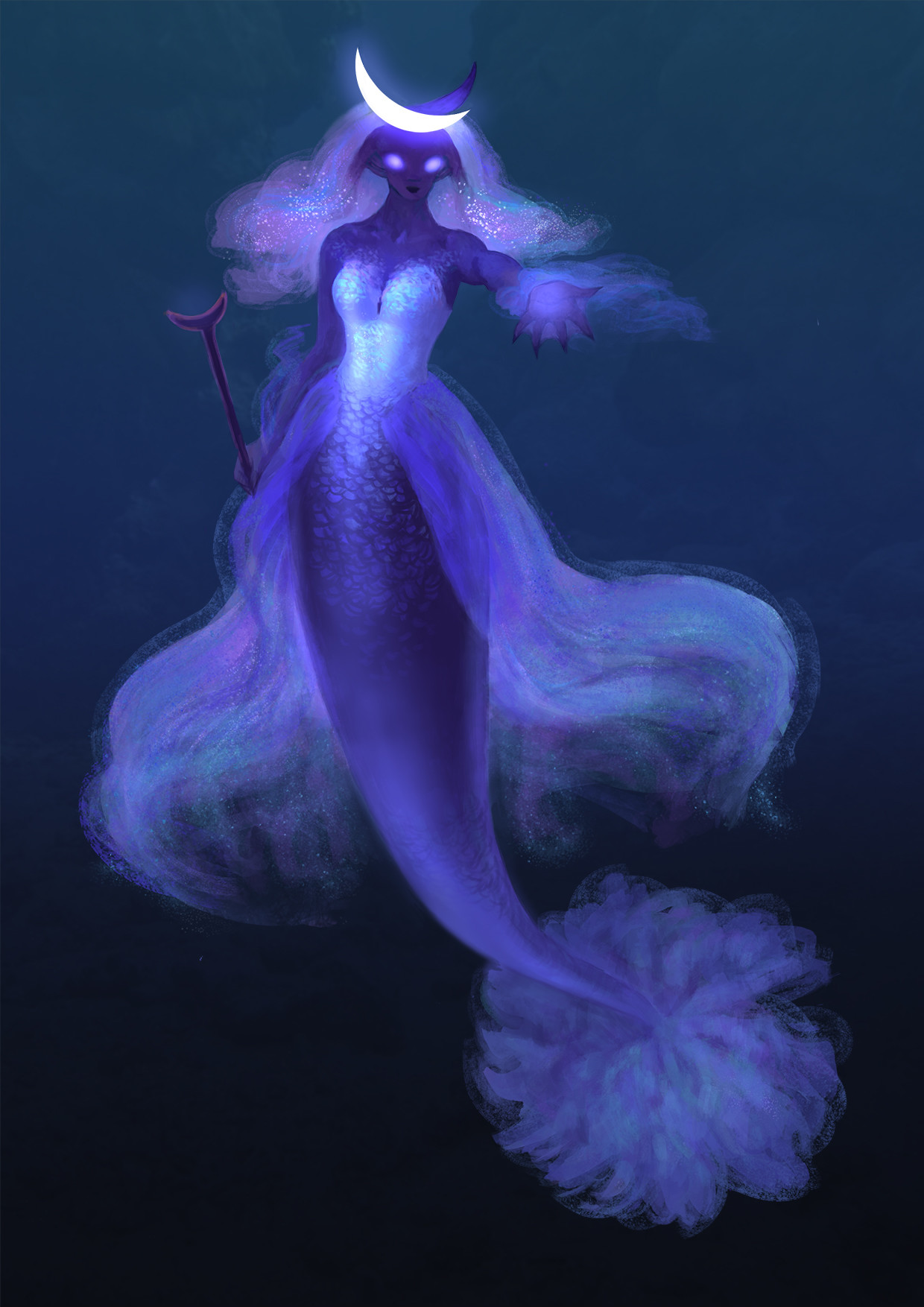 ArtStation - Dark Moon mermaid + scethes (concept)