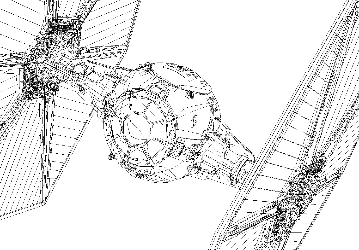 tie fighter coloring pages