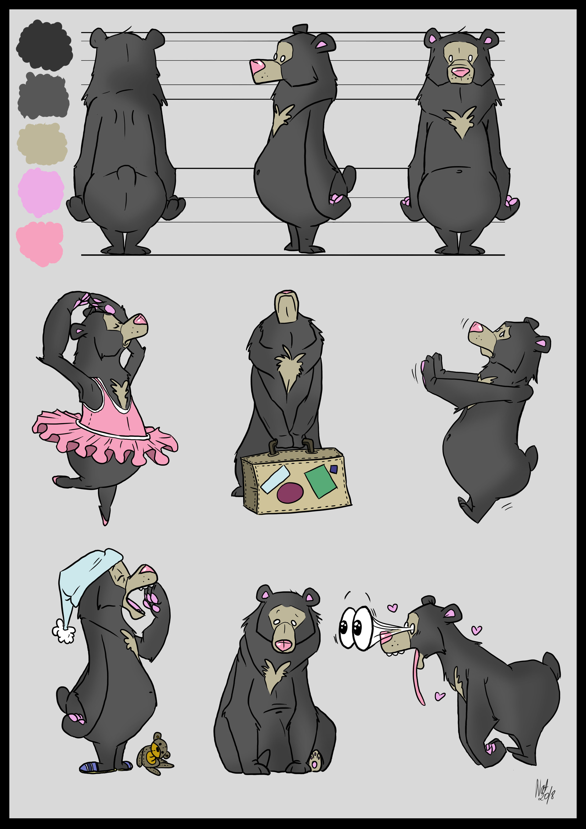 ArtStation - grizzly bear- character design, Natalia Olszewska