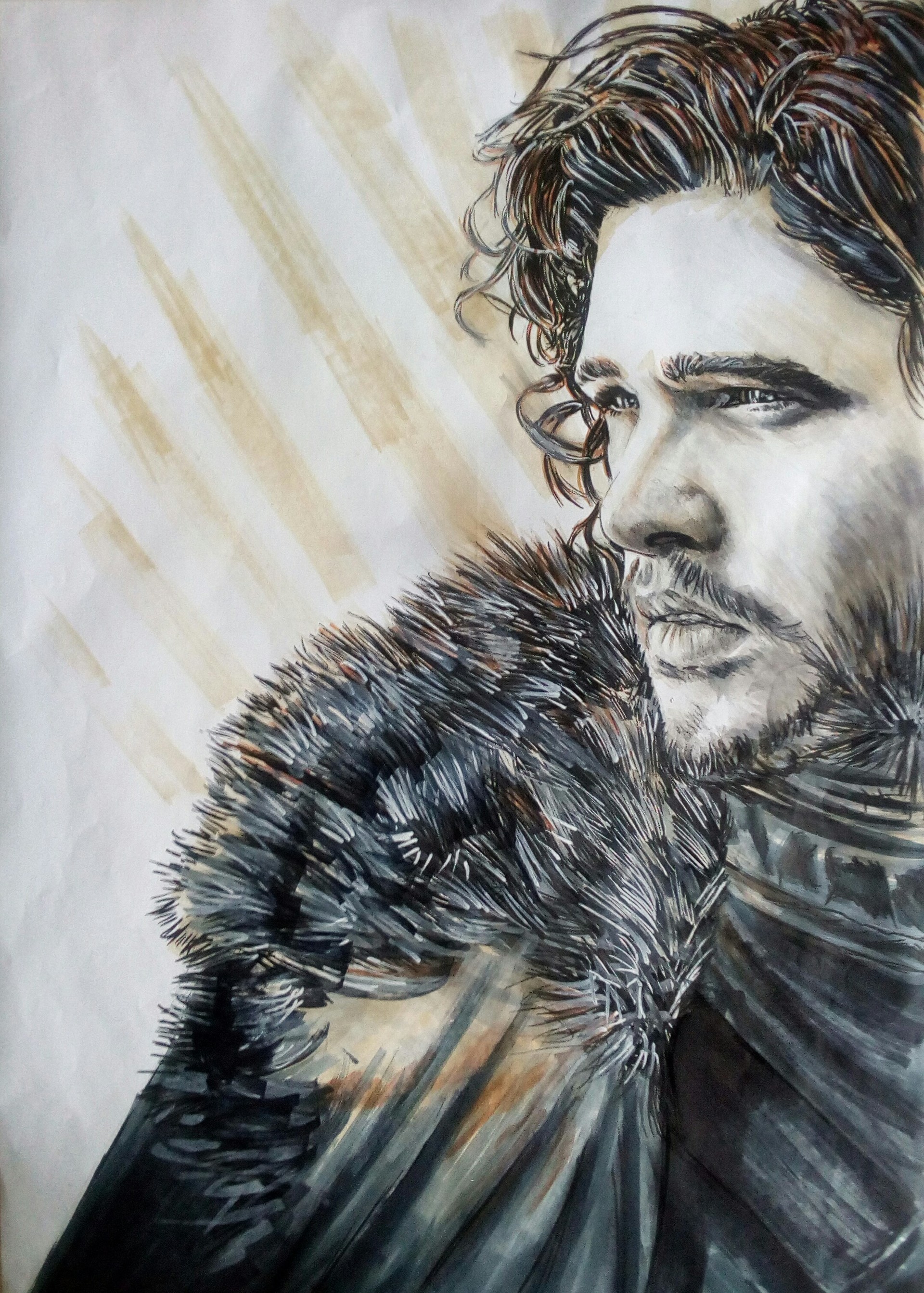 ArtStation - Game Of Thrones portrait de Jon Snow