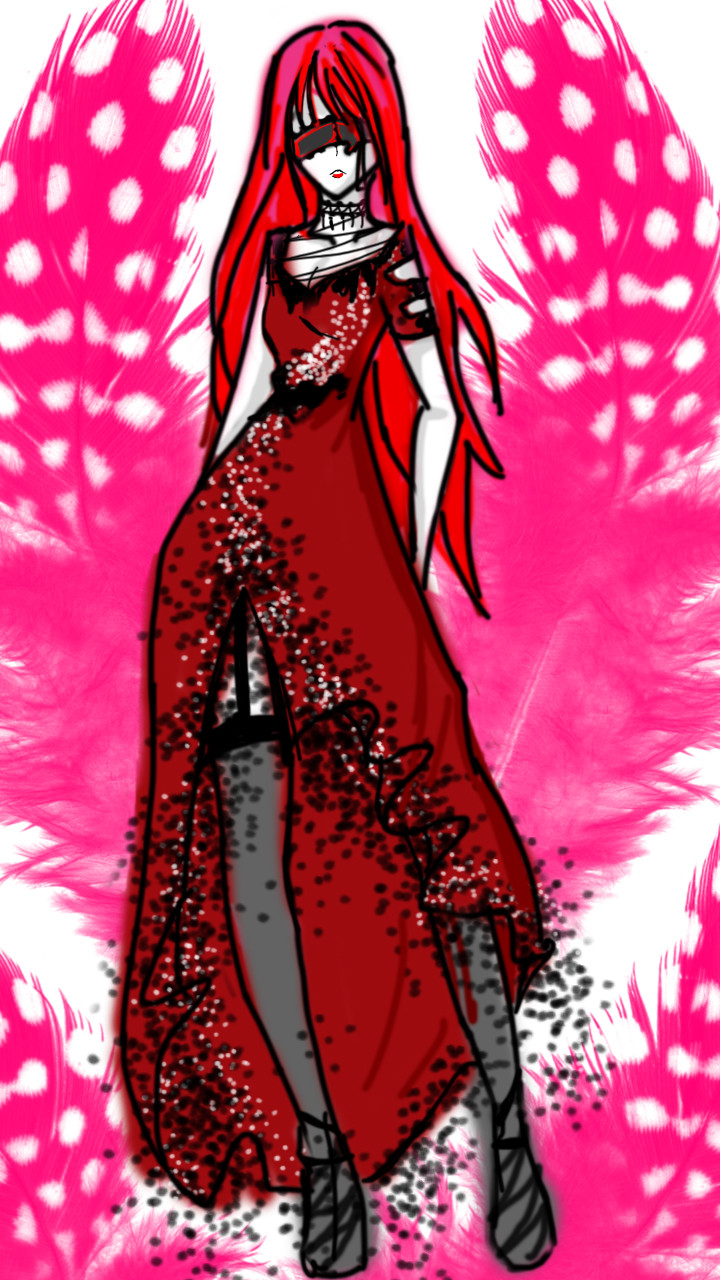 ArtStation - Dazzling red girl