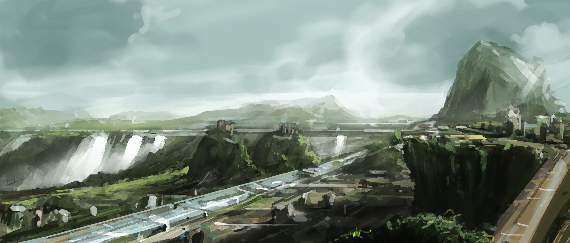 ArtStation - City of falls