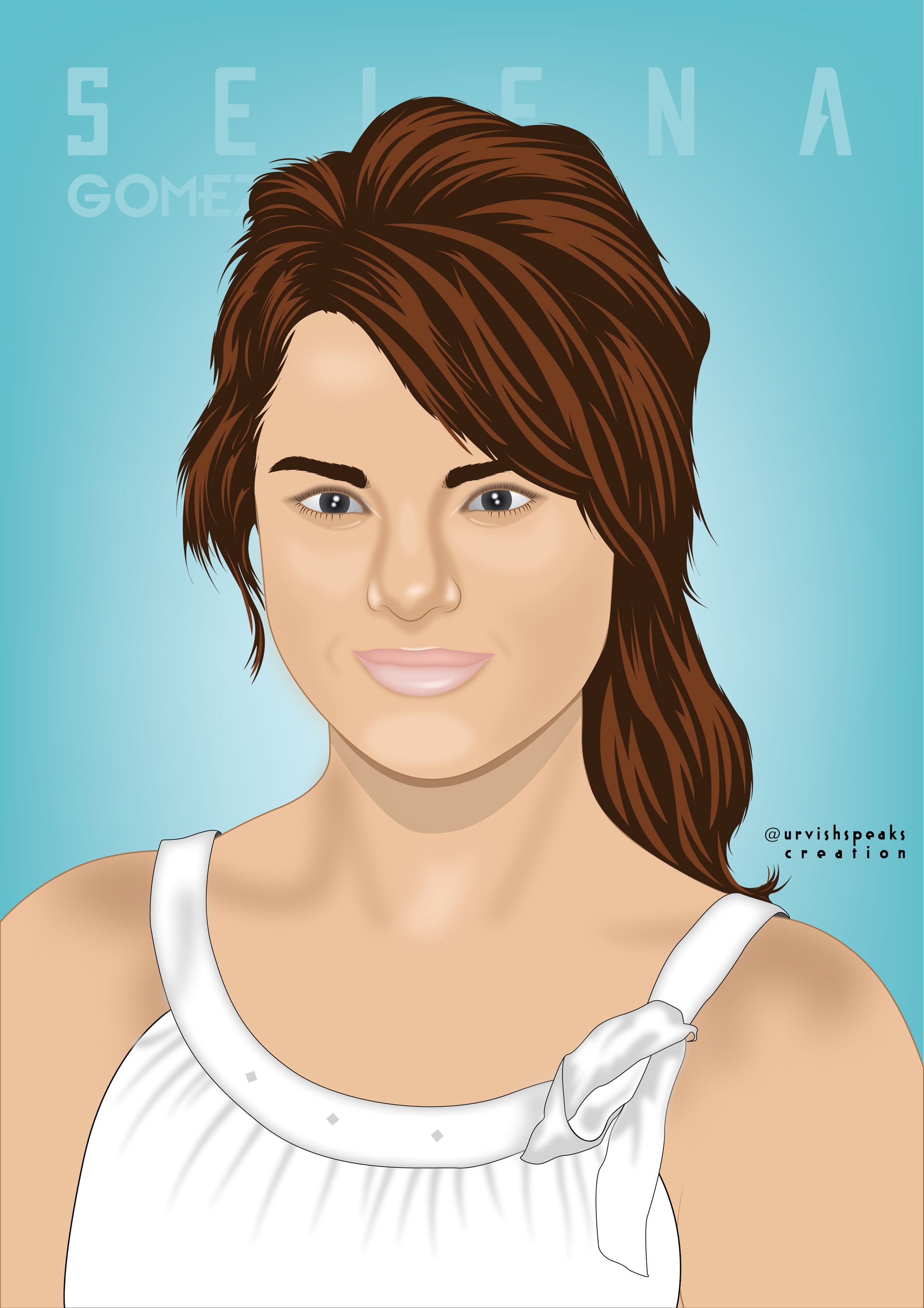 ArtStation - Selena Gomez Vector Illustaration