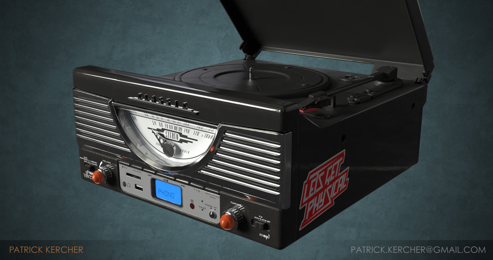 ArtStation - Pyle Retro Record Player Radio