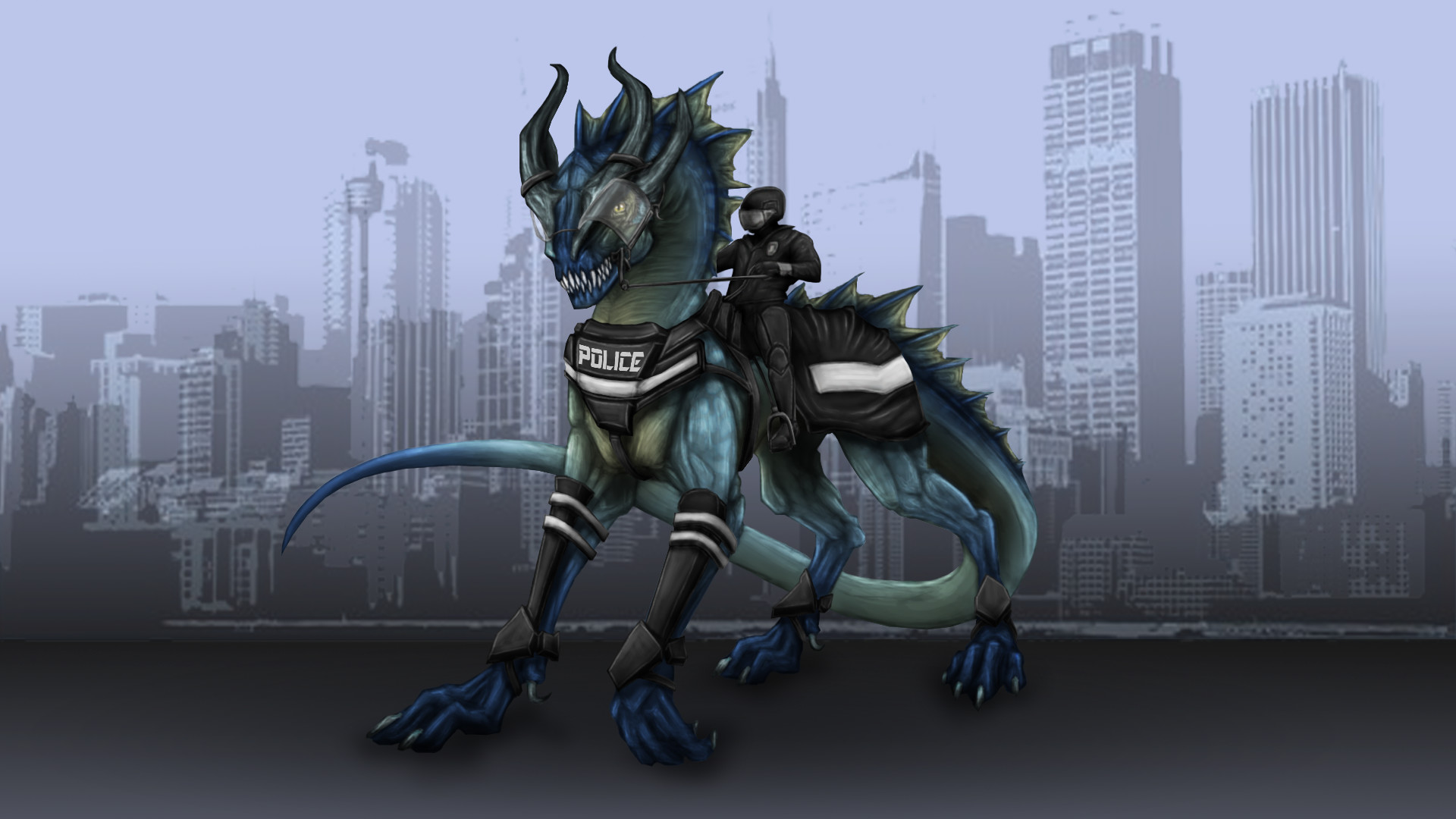 ArtStation - Police Force Dragon