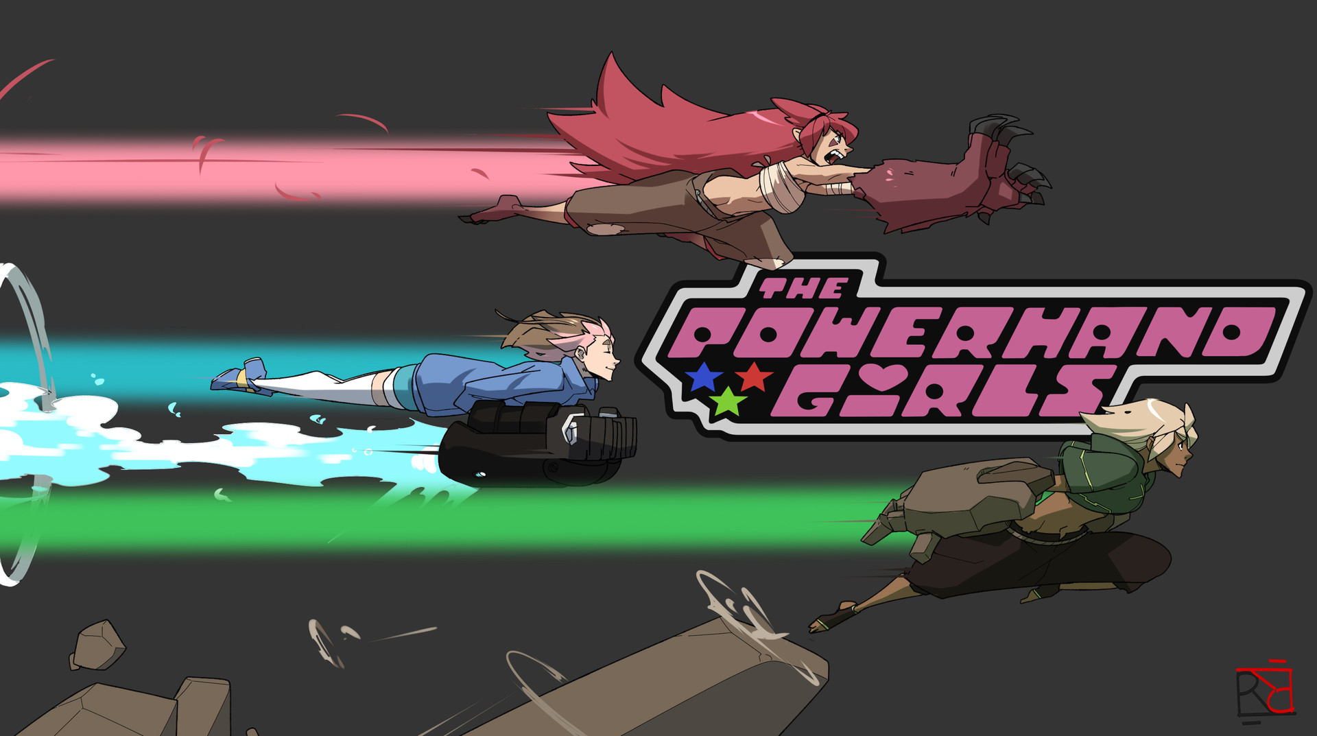 ArtStation - The Powerhand Girls (based on "The Powerpuff Girls")