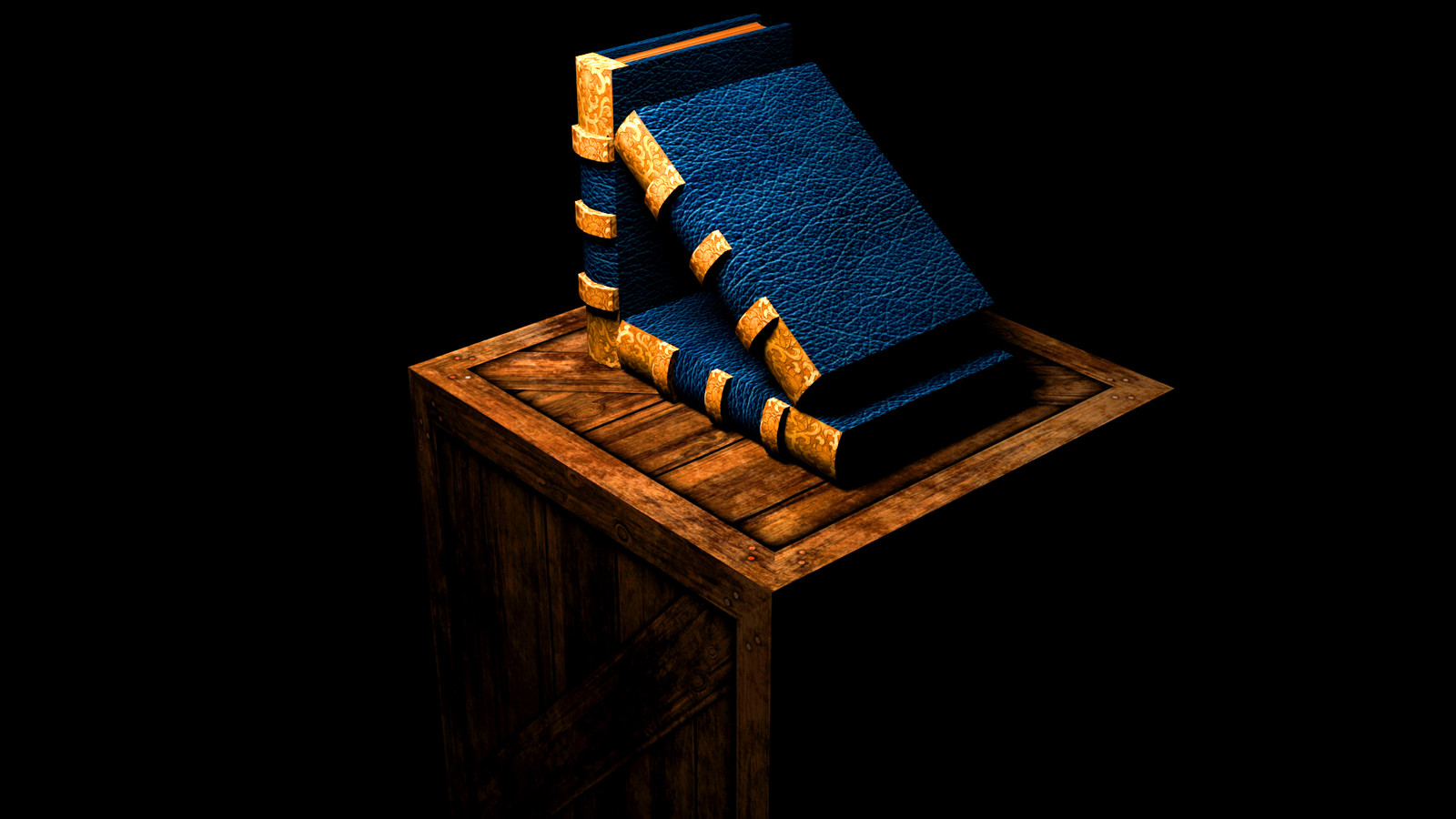 James Cole - Simple leather book and crate asset