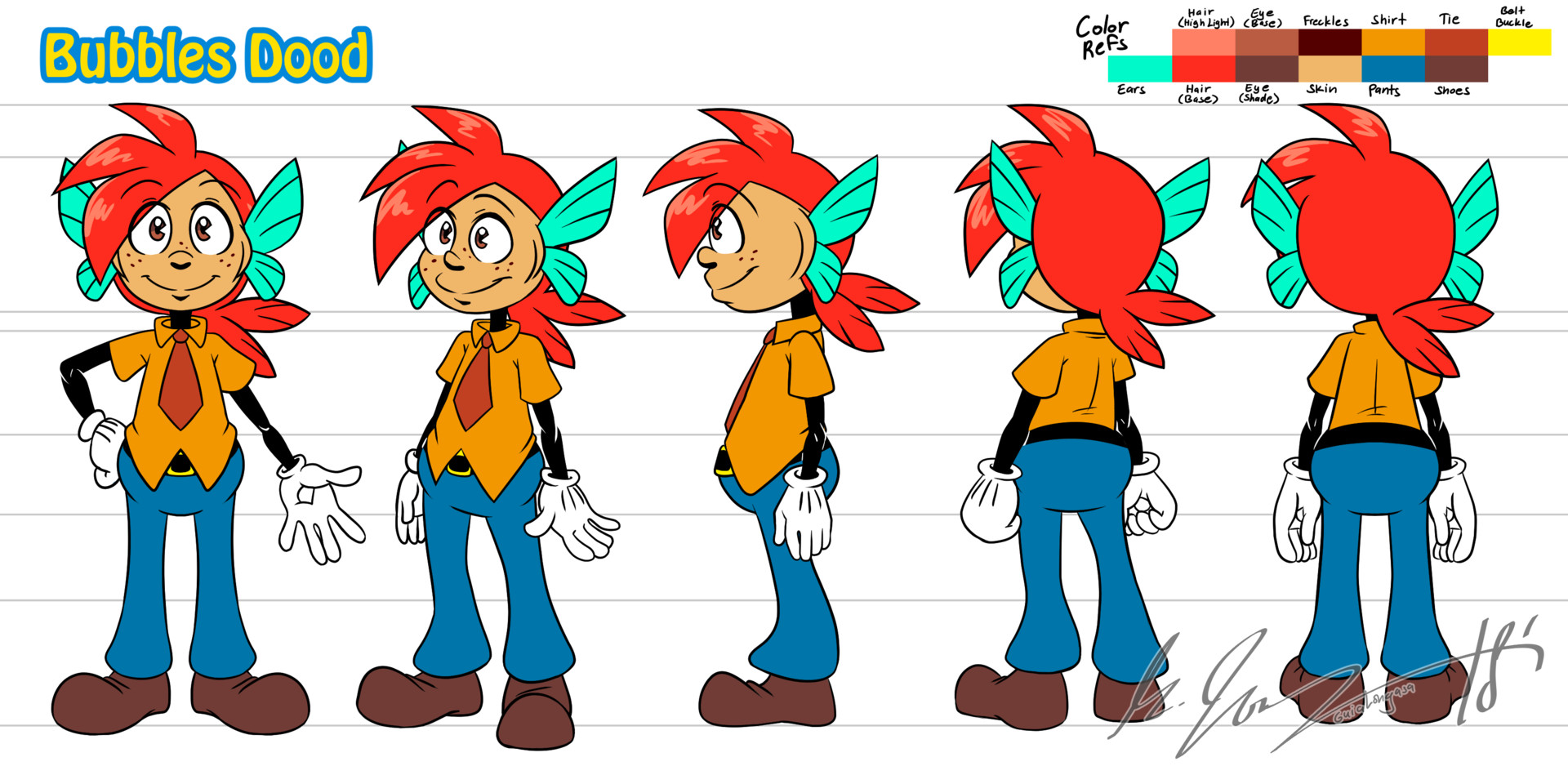 ArtStation - Mix Inbetween - Bubbles Dood Model Sheet