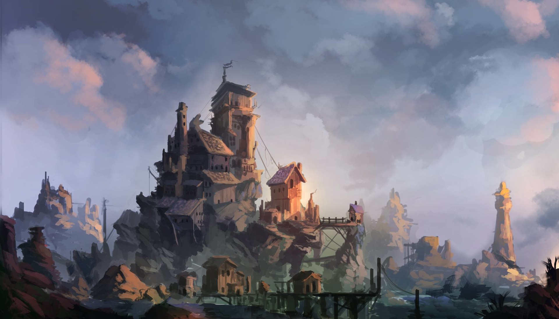 ArtStation - port environment value sketch