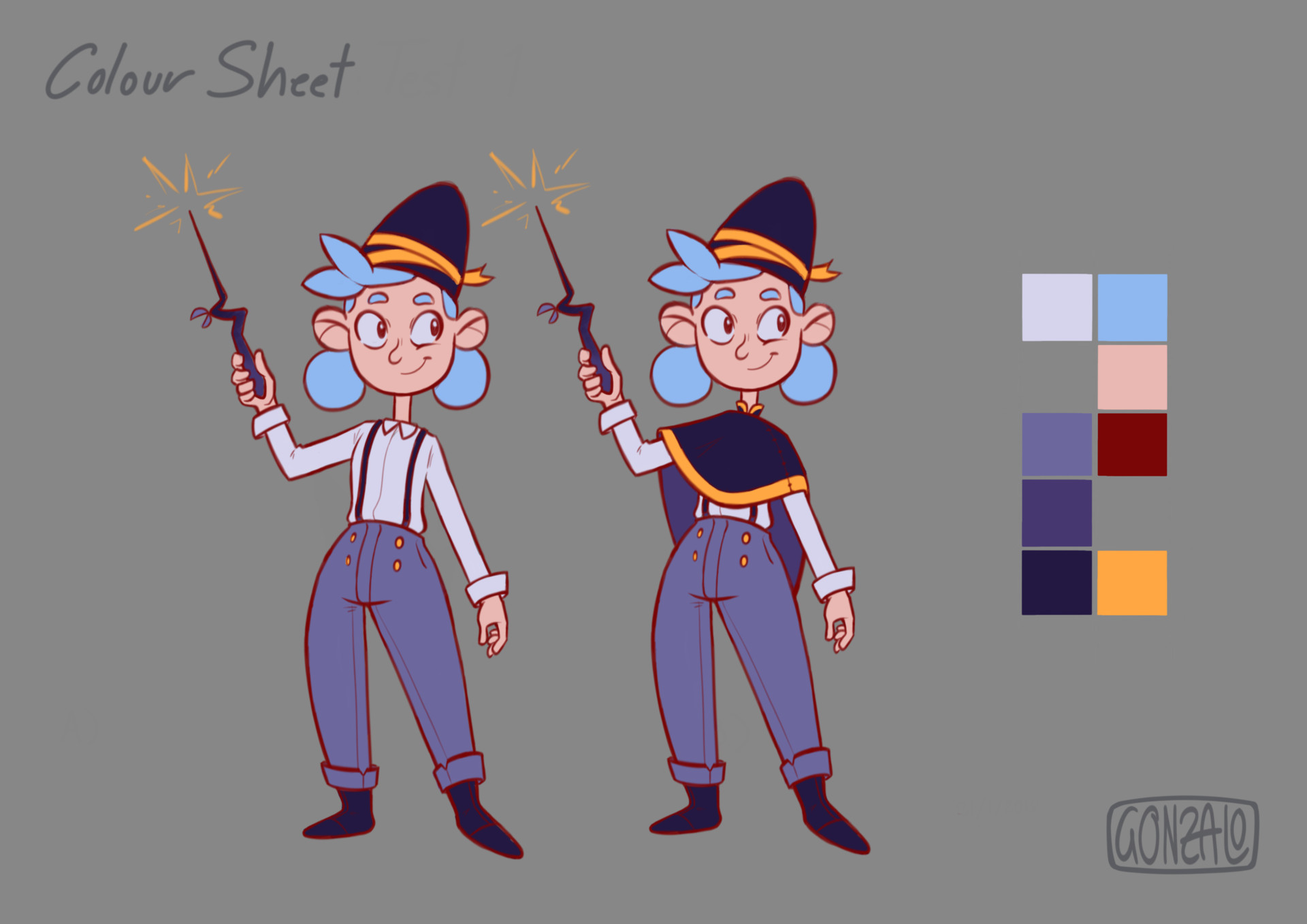 ArtStation - Wizard Apprentice - Animation Project - Character Sheet
