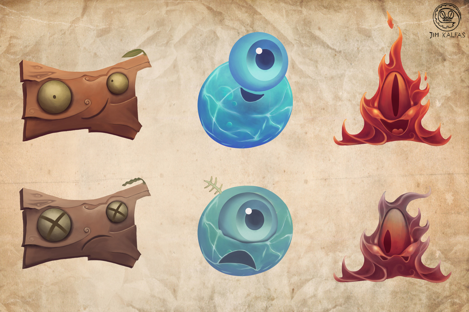 ArtStation - Elemental Arena Game Mock up