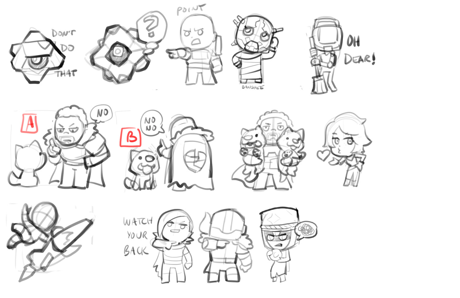 how to draw destiny characters chibi