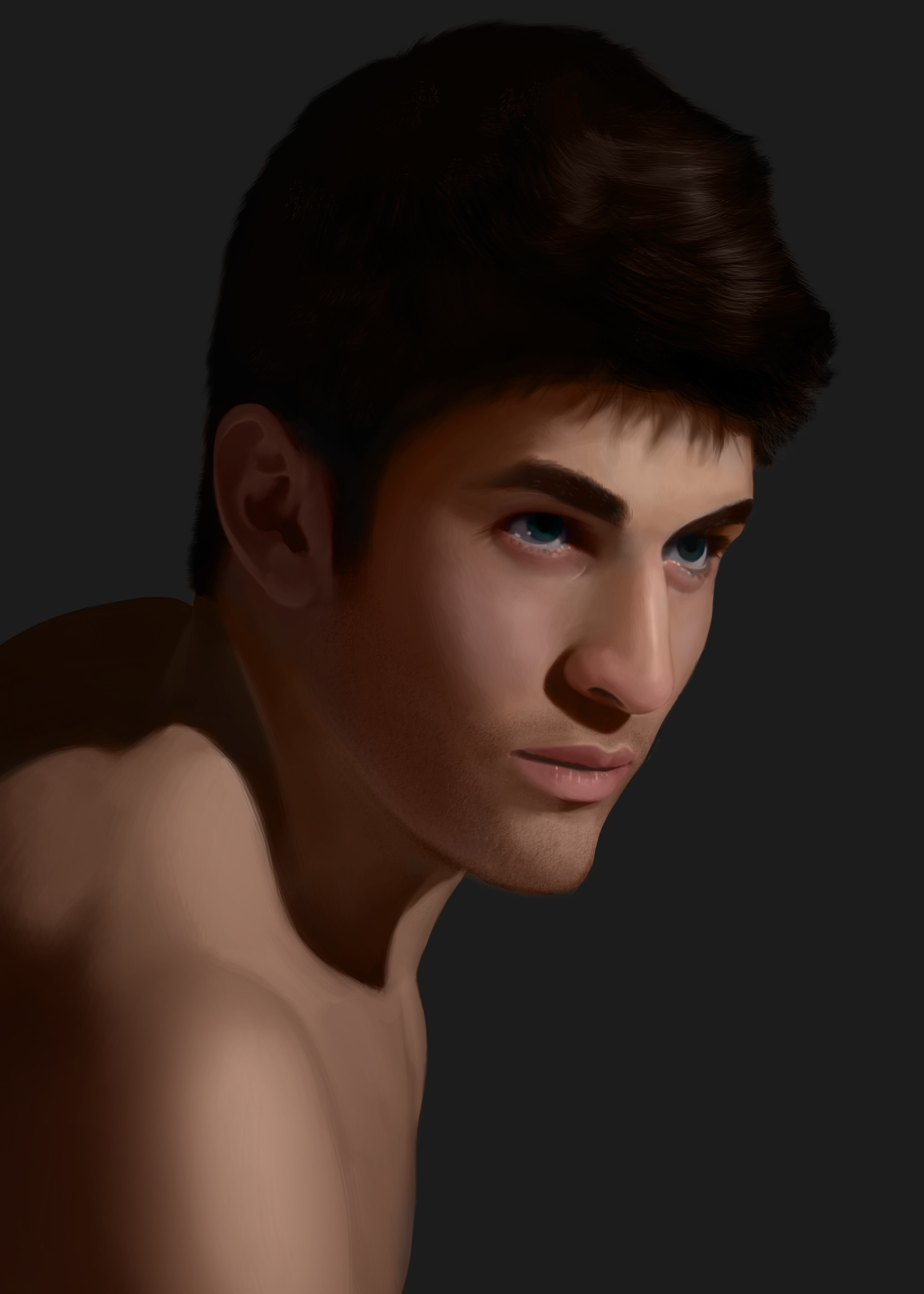 ArtStation - Fair-Skinned Male Portrait