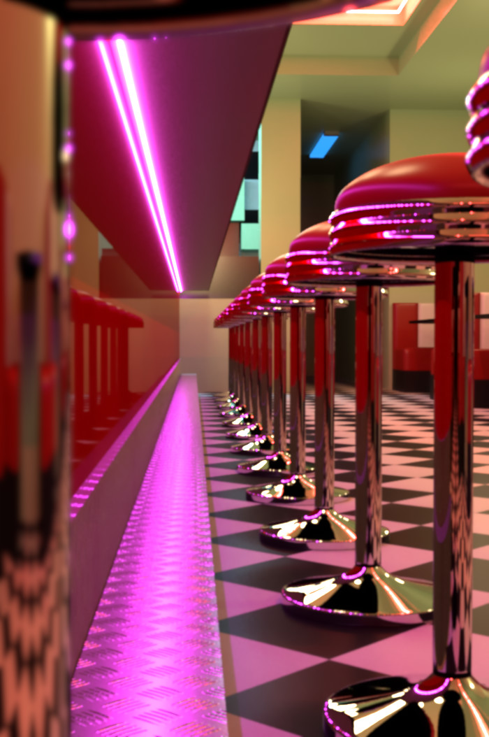 ArtStation - 50's Style Diner