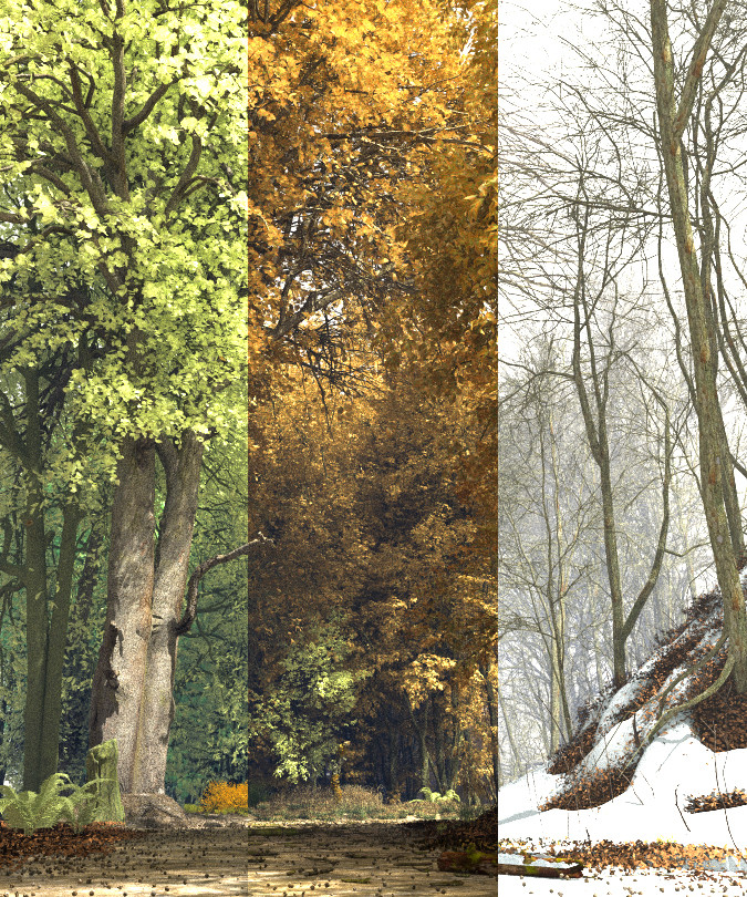 ArtStation - From spring to winter