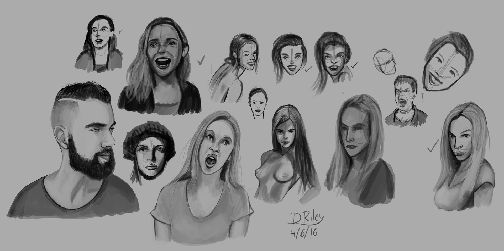 ArtStation - Face Studies