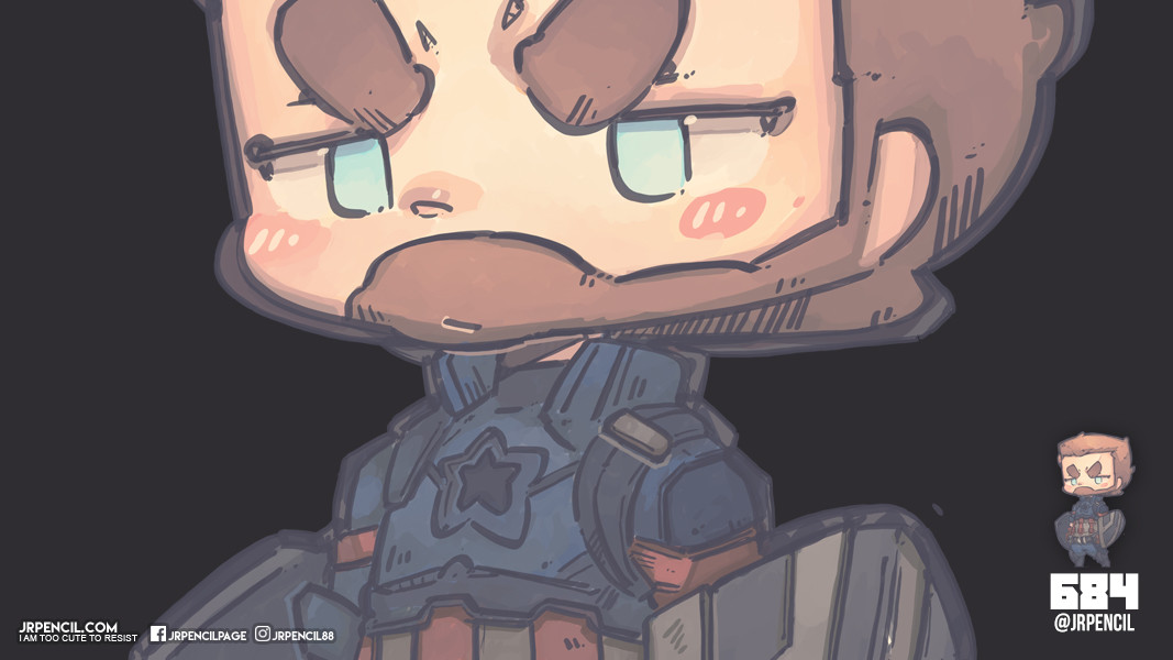 Jr Pencil - 684 - Captain America