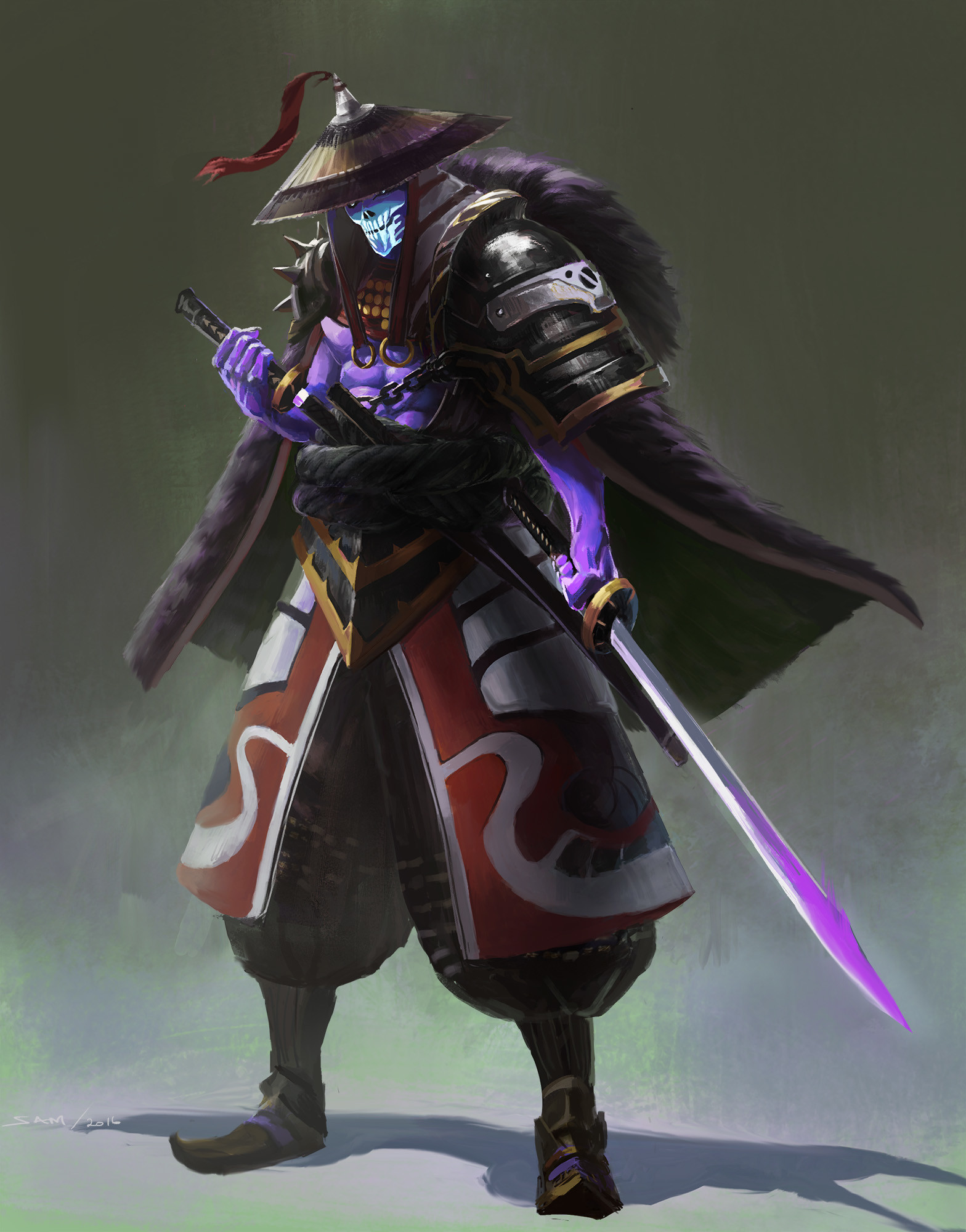 ArtStation - Purple Swords-man