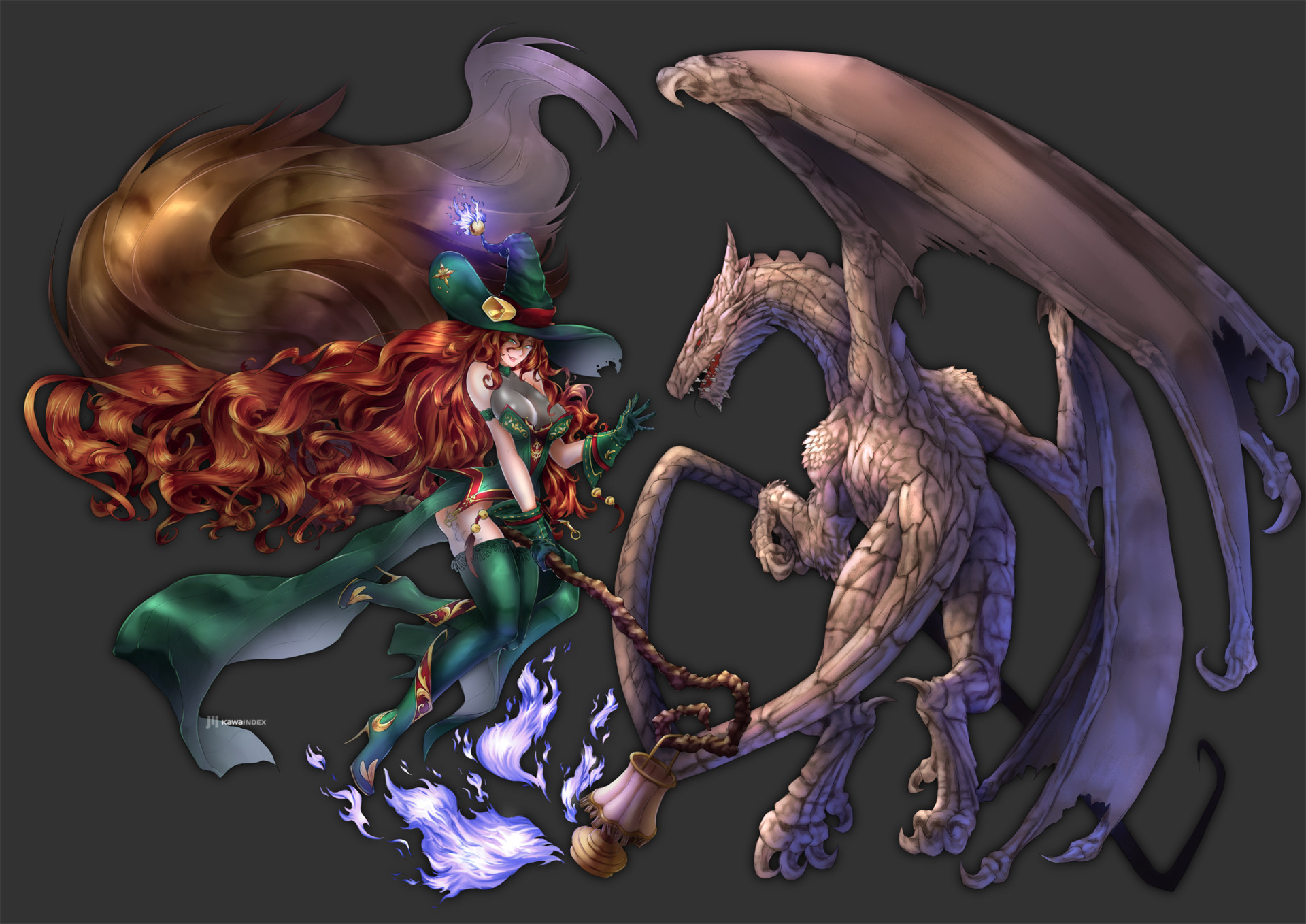 ArtStation - The Witch and the Dragon