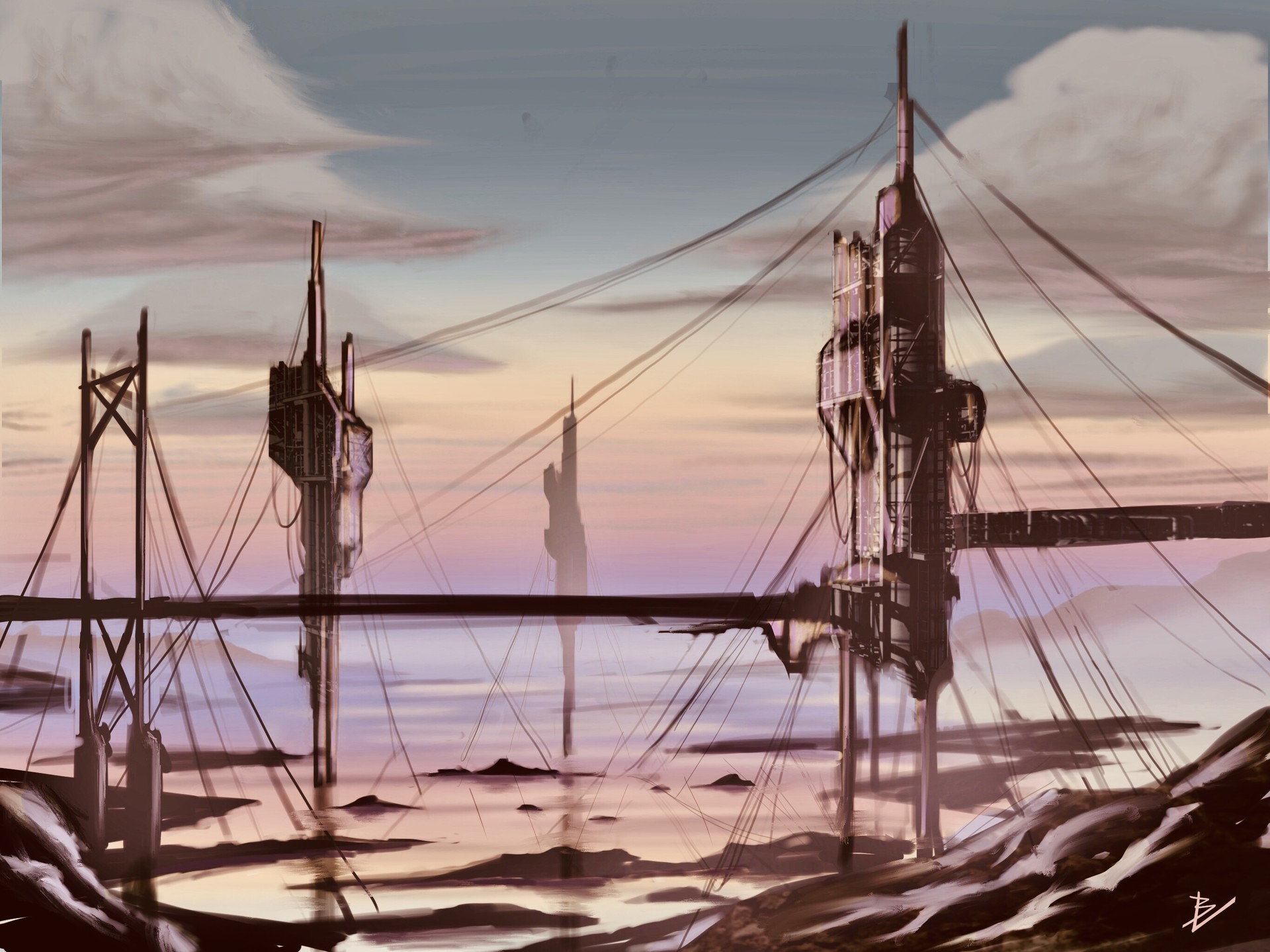 ArtStation - Industrial lake