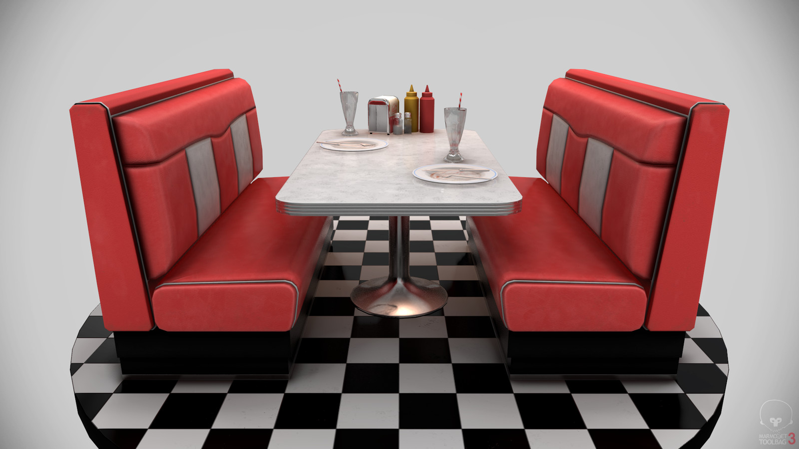 Bradley Wilson - American Diner Booth Diorama