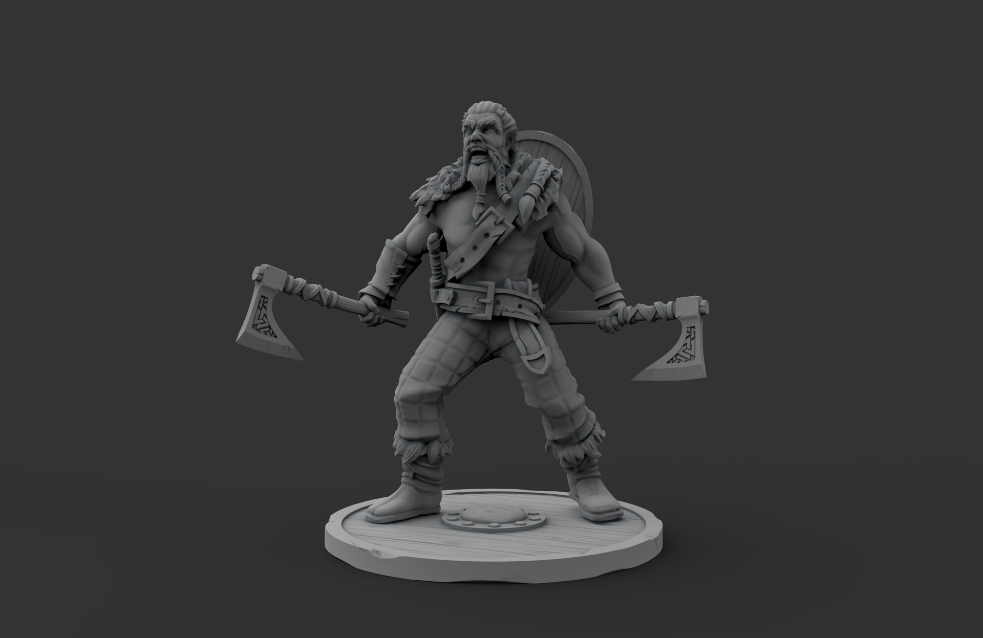 ArtStation - Germanic Berserker 32mm Mini