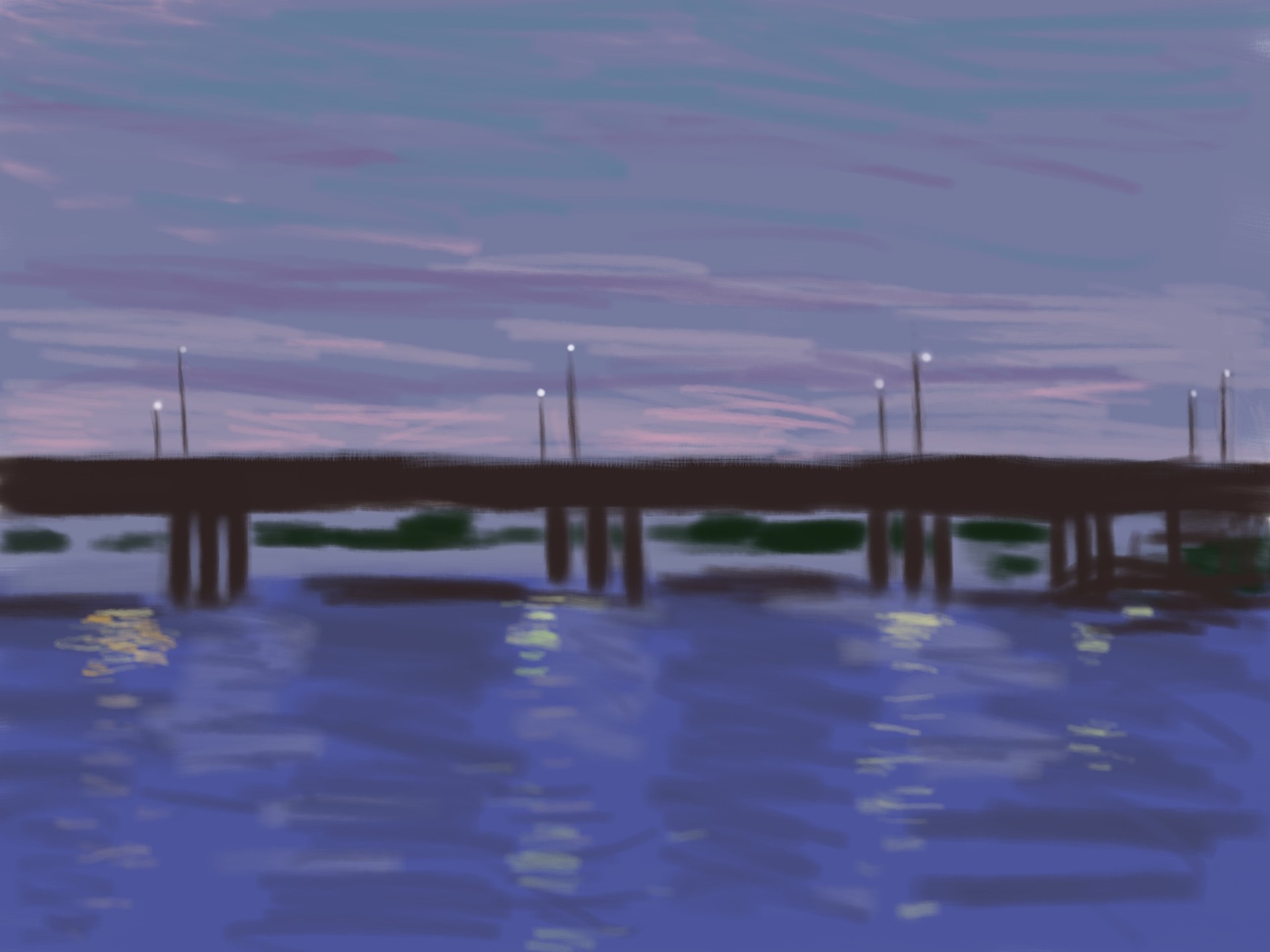 ArtStation - New Bern bridge at dawn