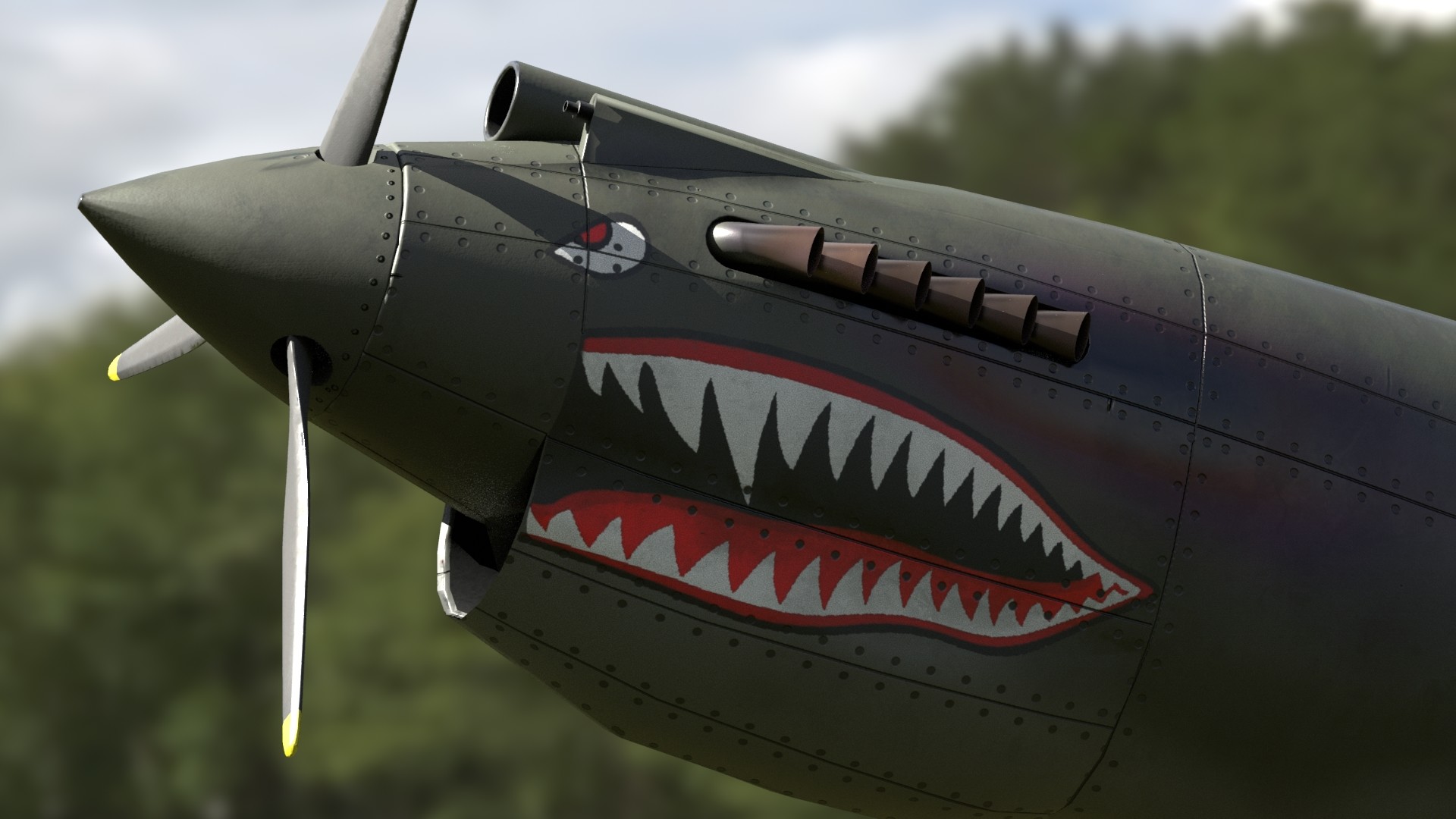 ArtStation - P40 Warhawk Nose