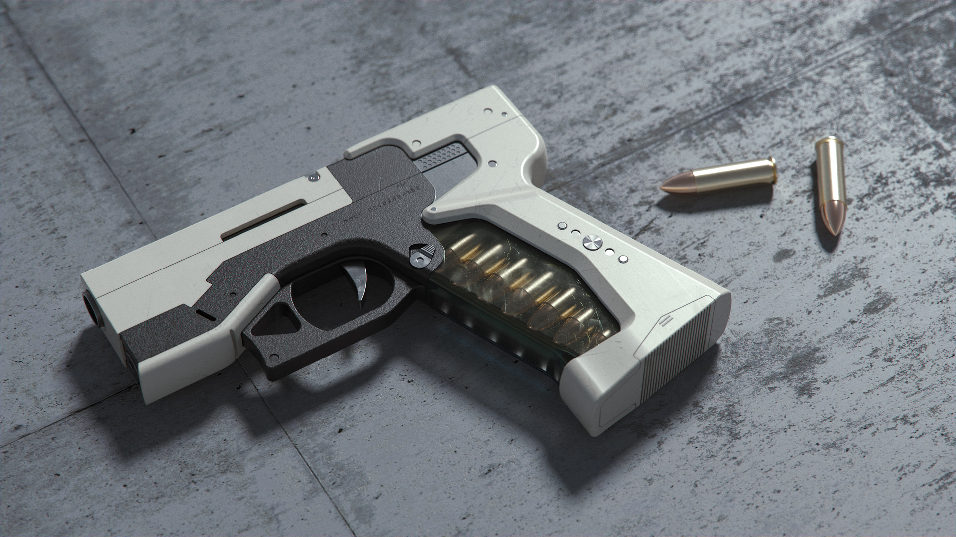 ArtStation - Learnsquared Ghost in the Shell Pistol Redesign