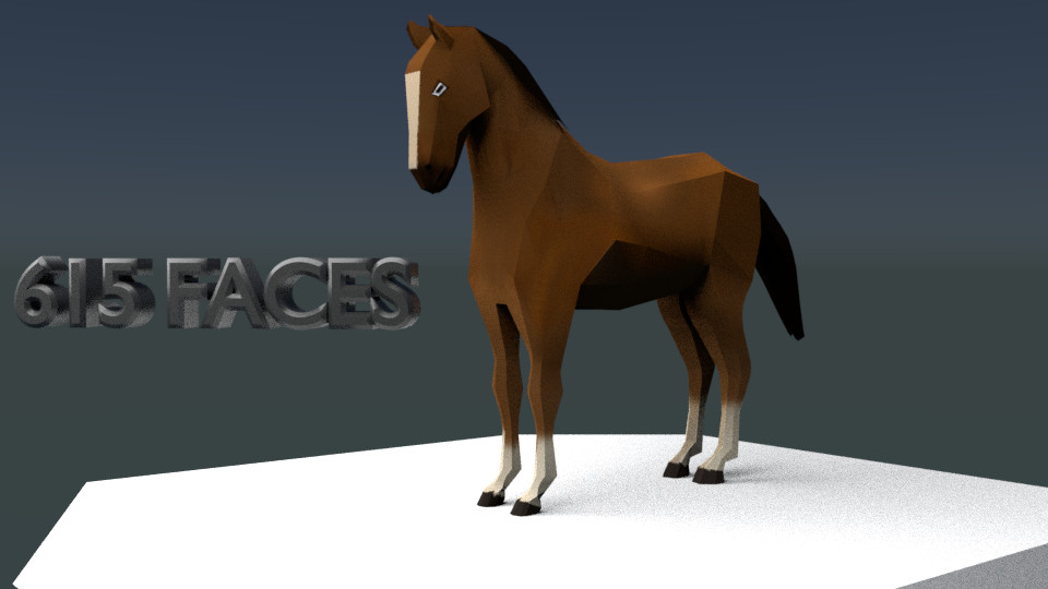 ArtStation - LOW POLY HORSE