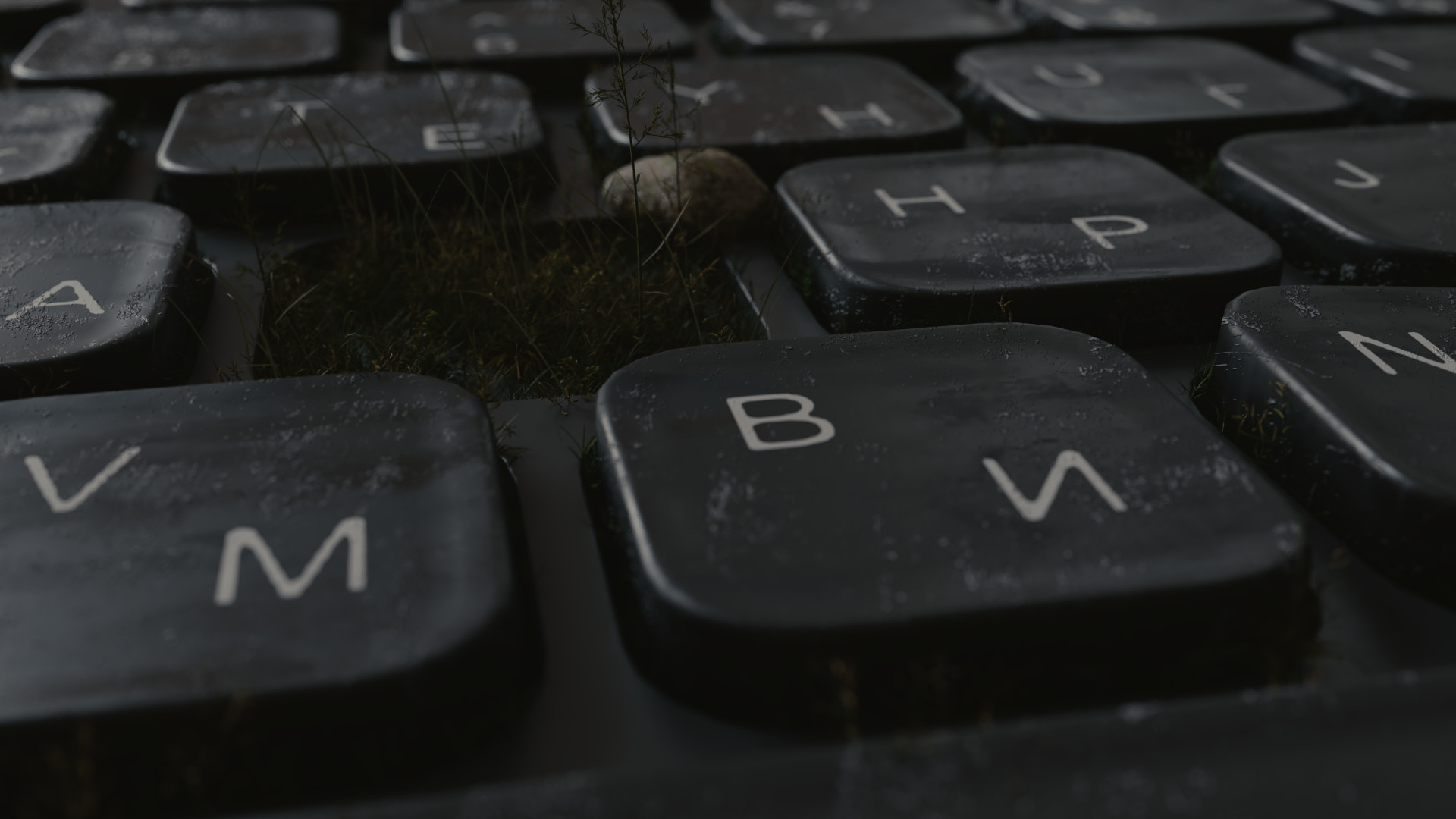 ArtStation - Keyboard with grass