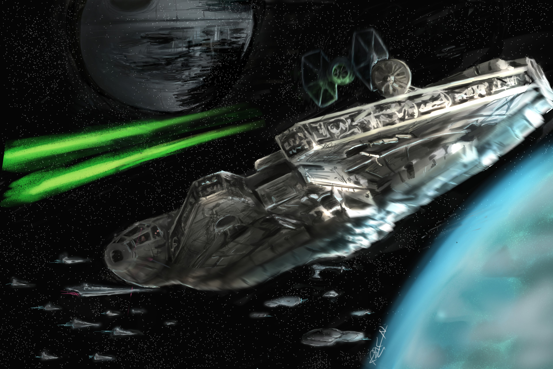 ArtStation - ROTJ Final Batlle