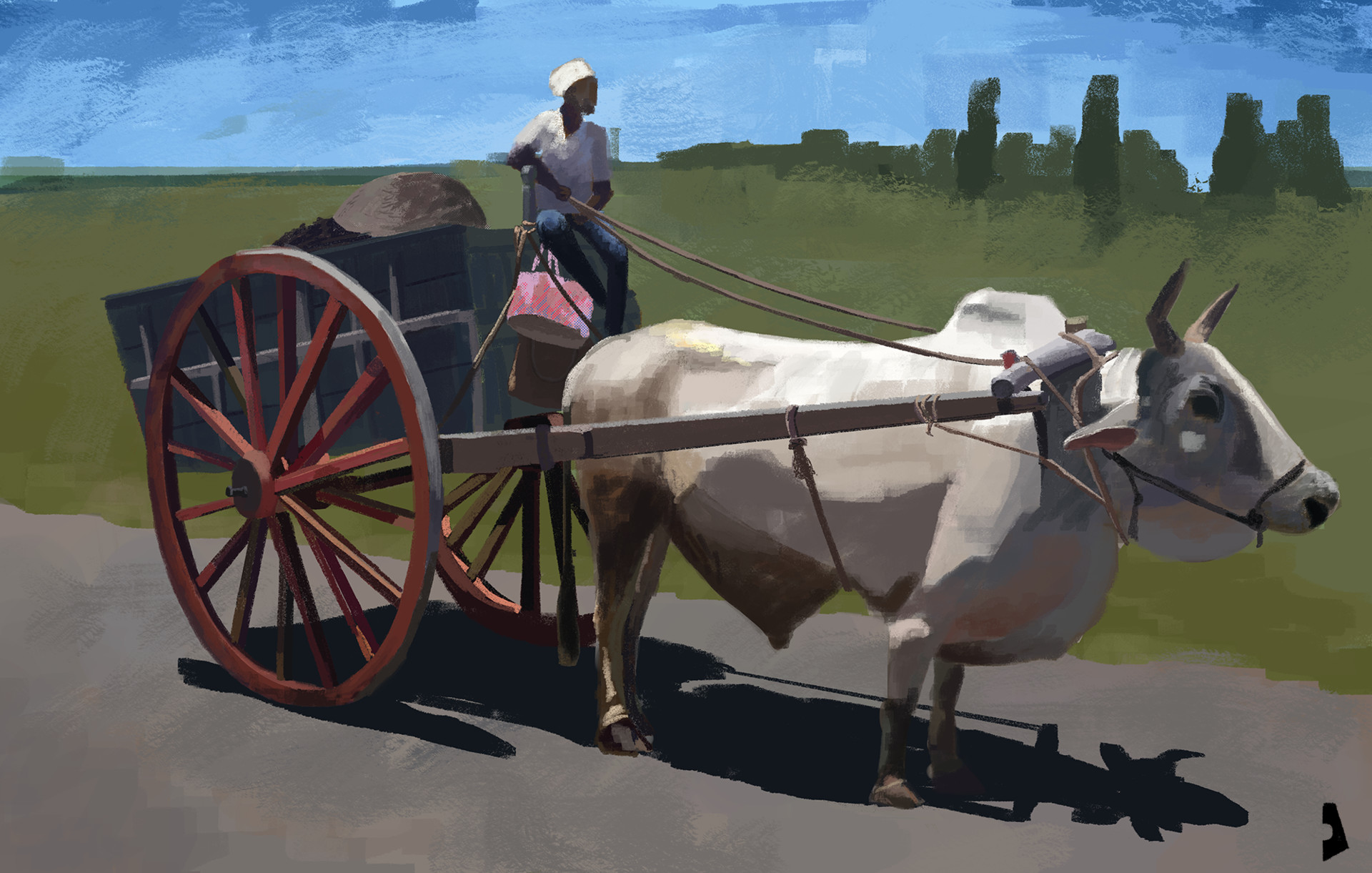 ArtStation - ox cart
