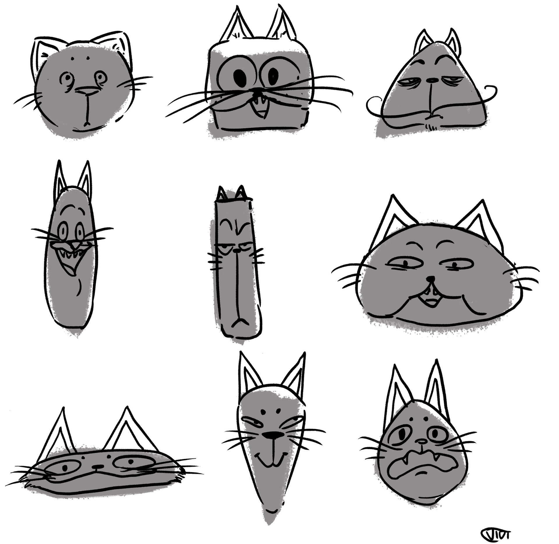 ArtStation - Shapes and cats