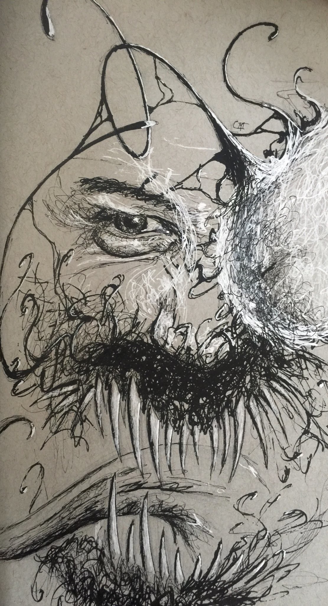 ArtStation - Venom transformation warmup sketch