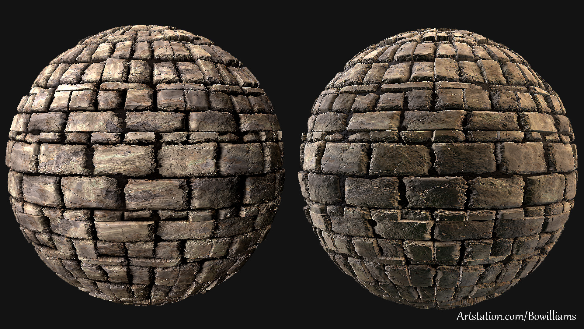 Bo Williams - Sharp/Rough Procedural Bricks - Variations