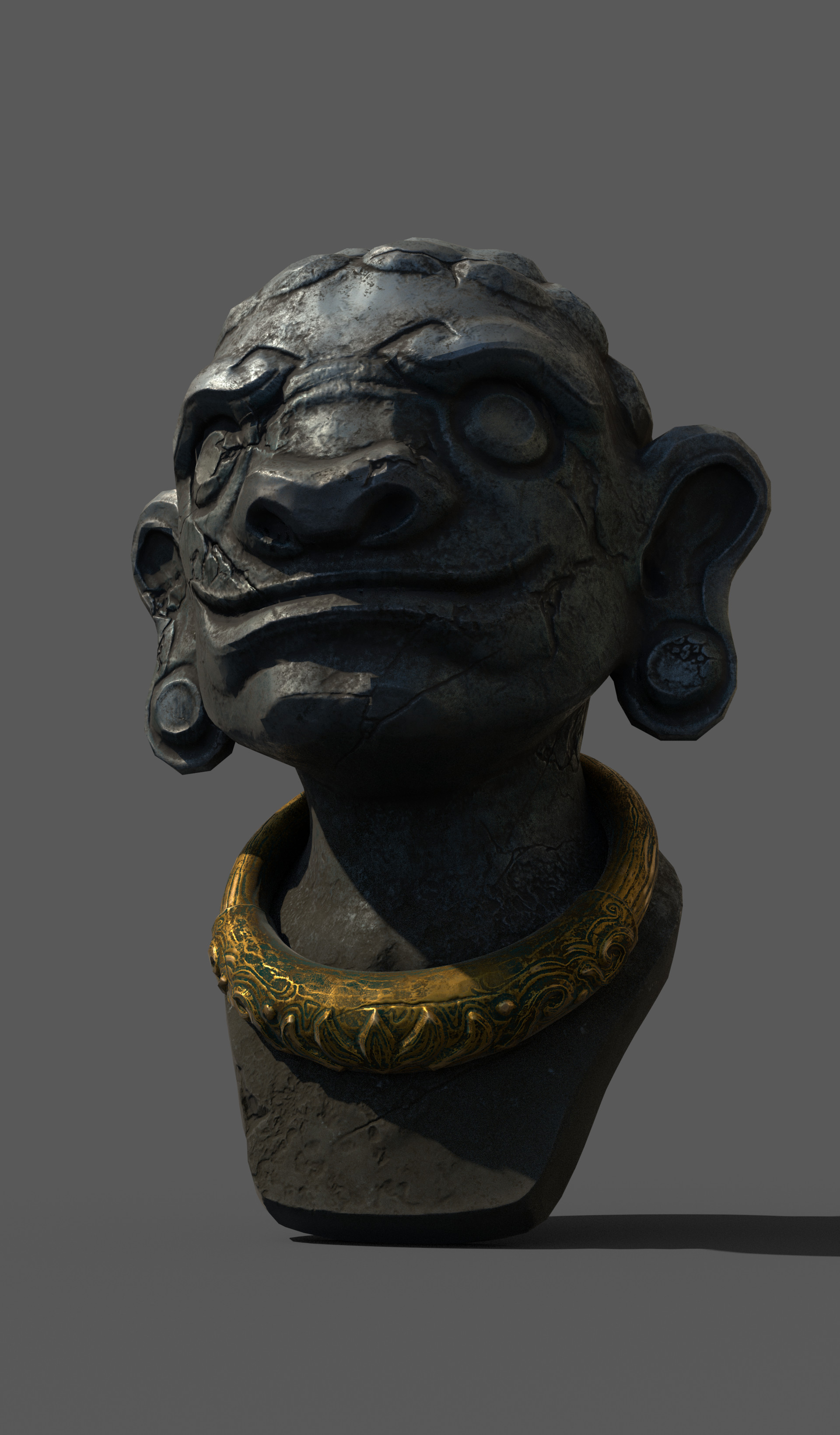 ArtStation - Stone portrait material practice